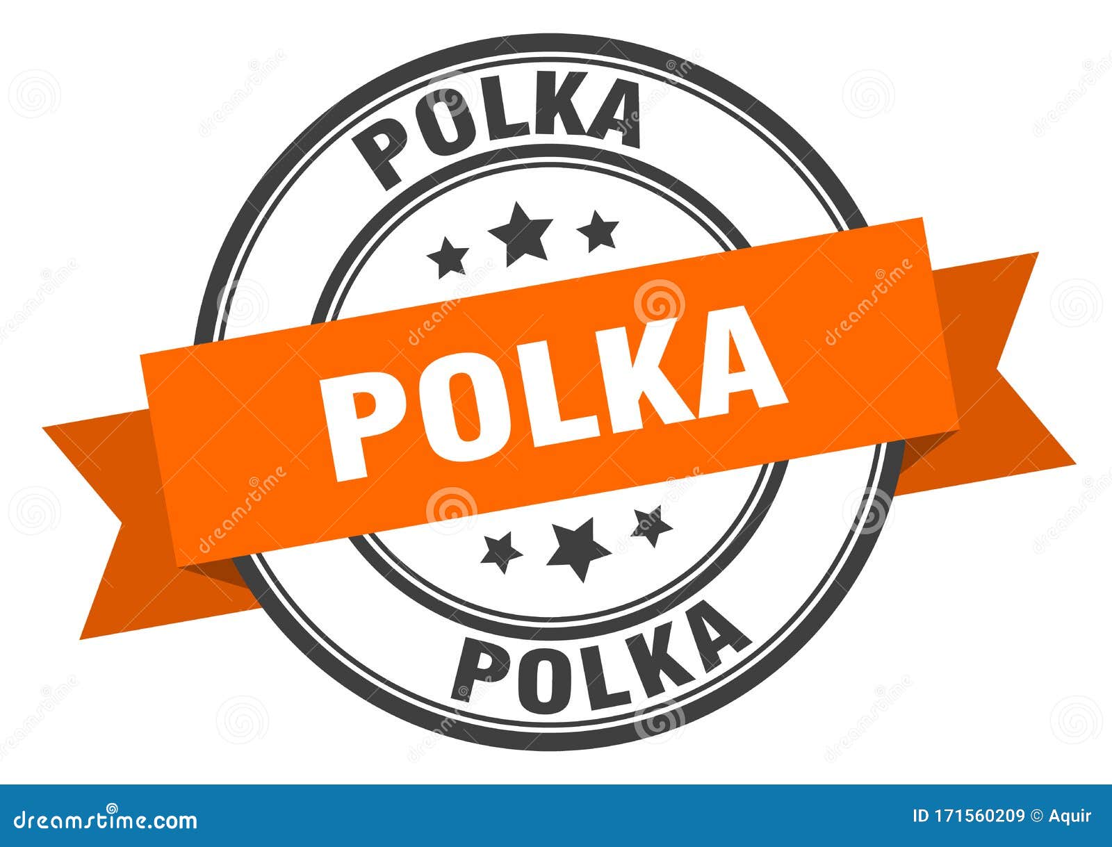 Polka Label. Polka Round Band Sign Stock Vector - Illustration of ...