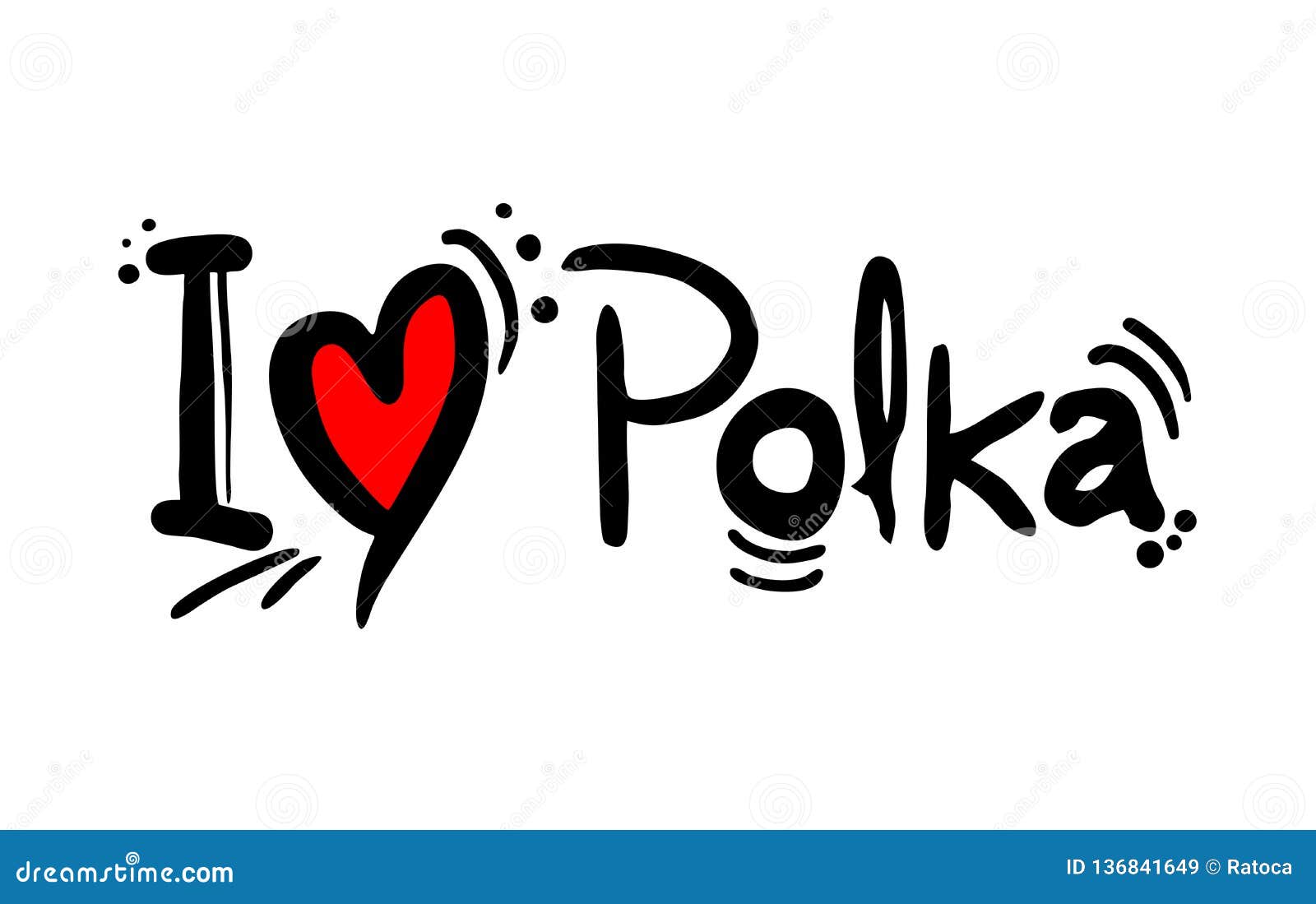 Polka music love stock vector. Illustration of passion - 136841649