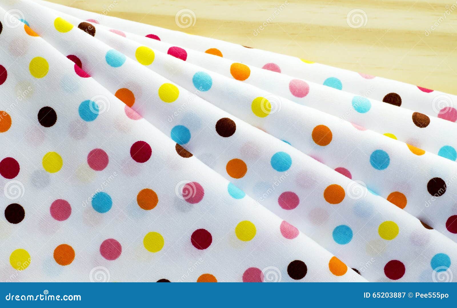 Polka Random Color Dot Fabric Stock Image - Image of polka, cotton ...