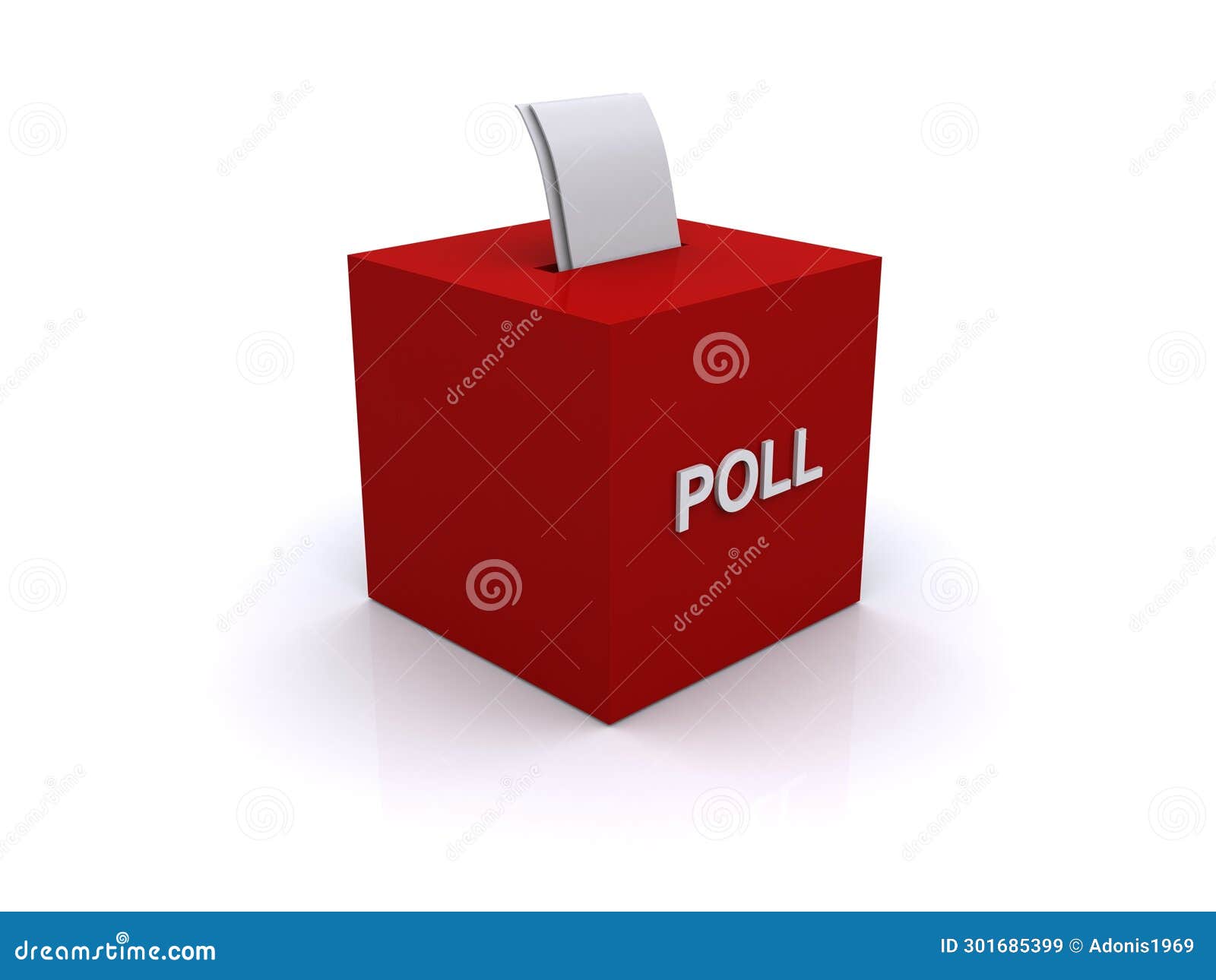 Poll ballot box on white stock image. Image of certified - 301685399