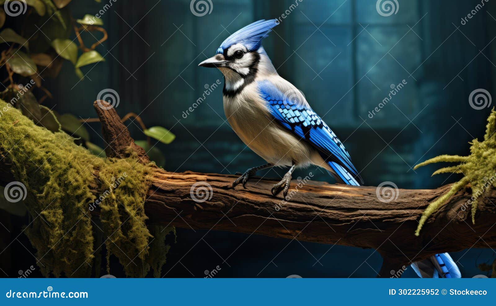 Poll the Blue Jay: a Photorealistic Surrealism Masterpiece Stock ...