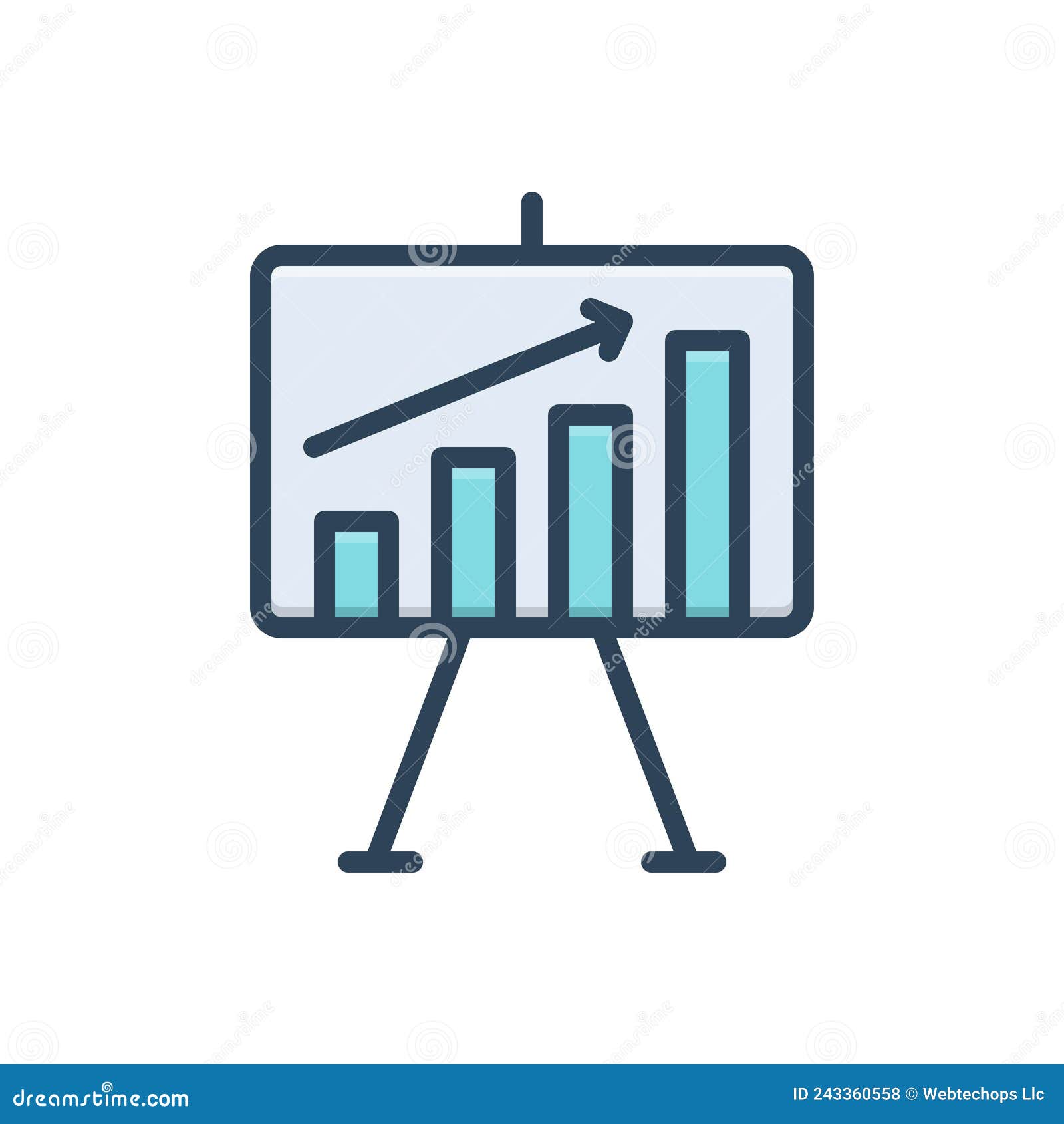 Color Illustration Icon for Poll, Infographic and Progress Stock Vector ...
