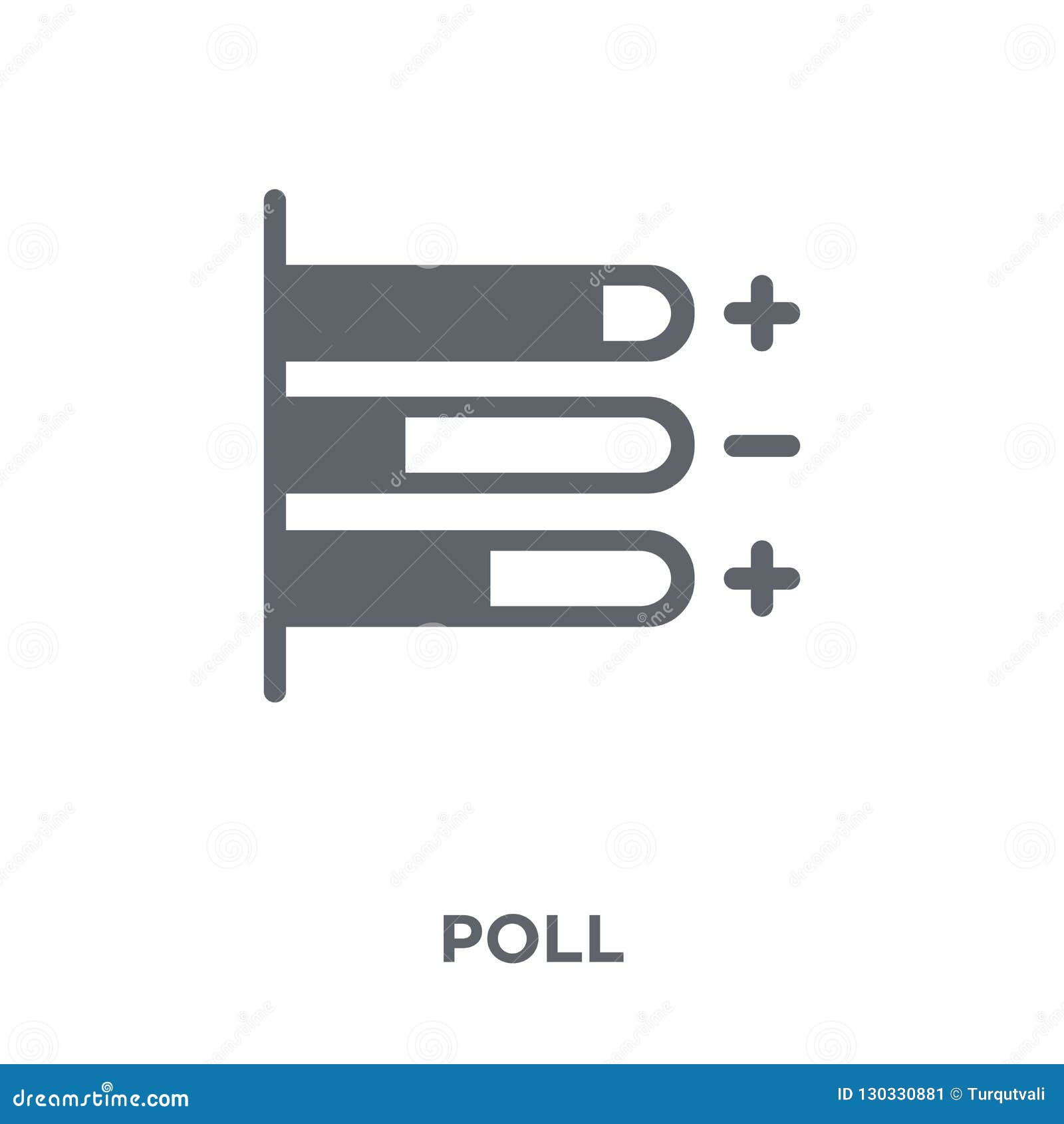 Poll icon from collection. stock vector. Illustration of sign - 130330881