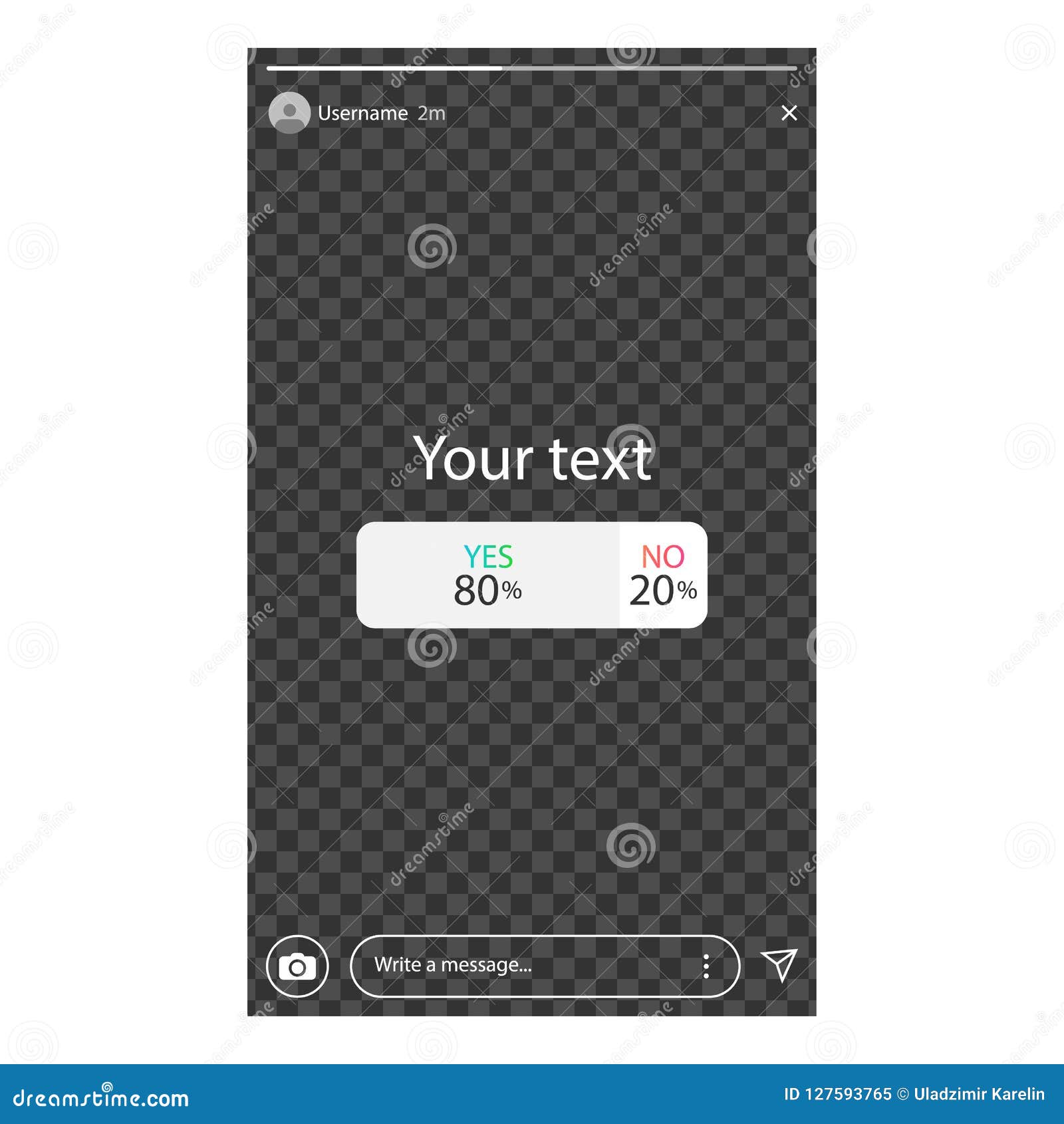 Poll in Social Media. Interface a Poll. Template a Poll in Popular ...