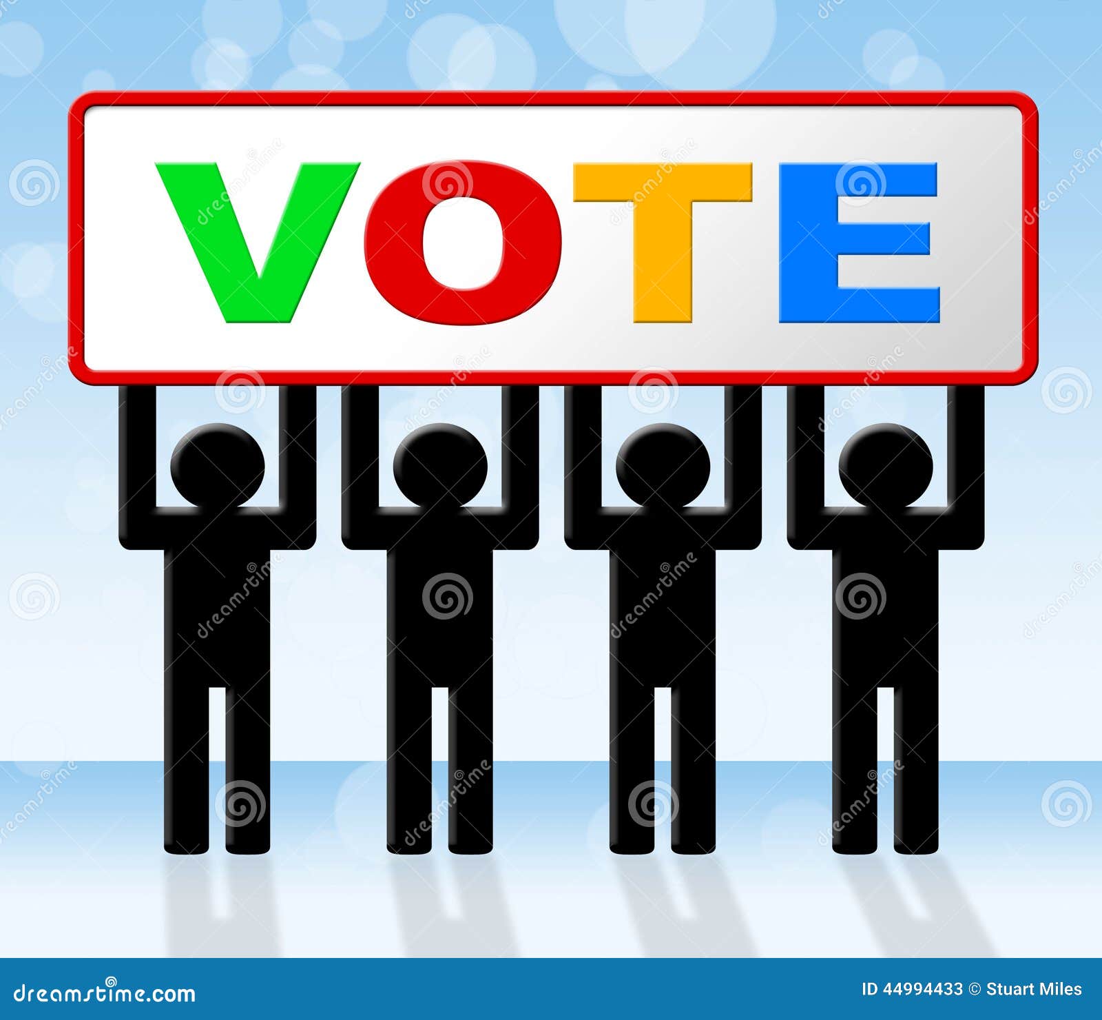 Poll Vote Represents Decisions Elect and Evaluation Stock Illustration ...