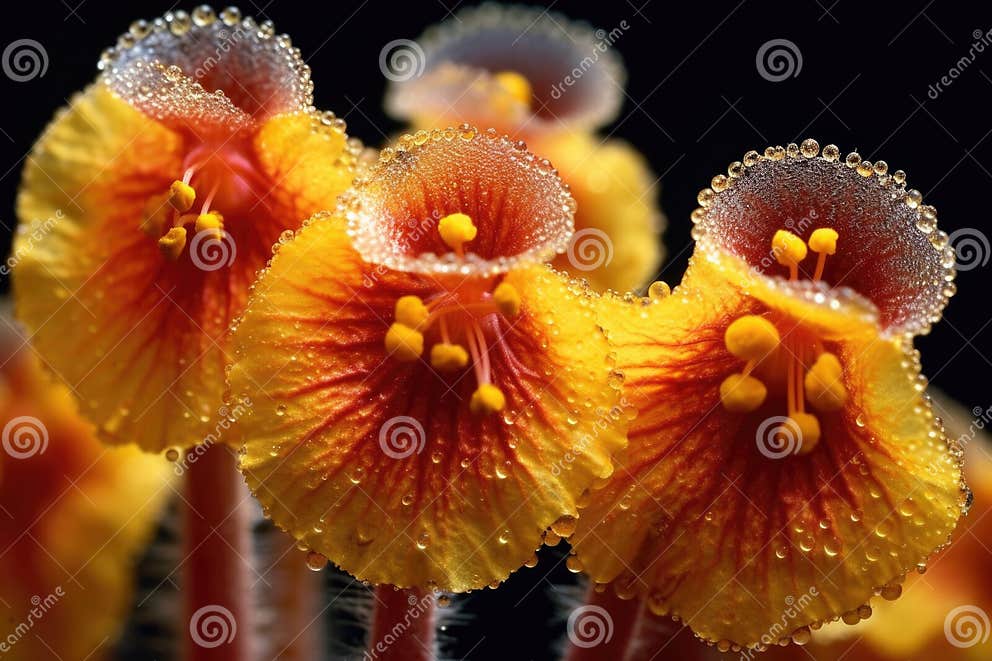 Pollen Grains on Flower Stigma Under Microscope Stock Image - Image of ...