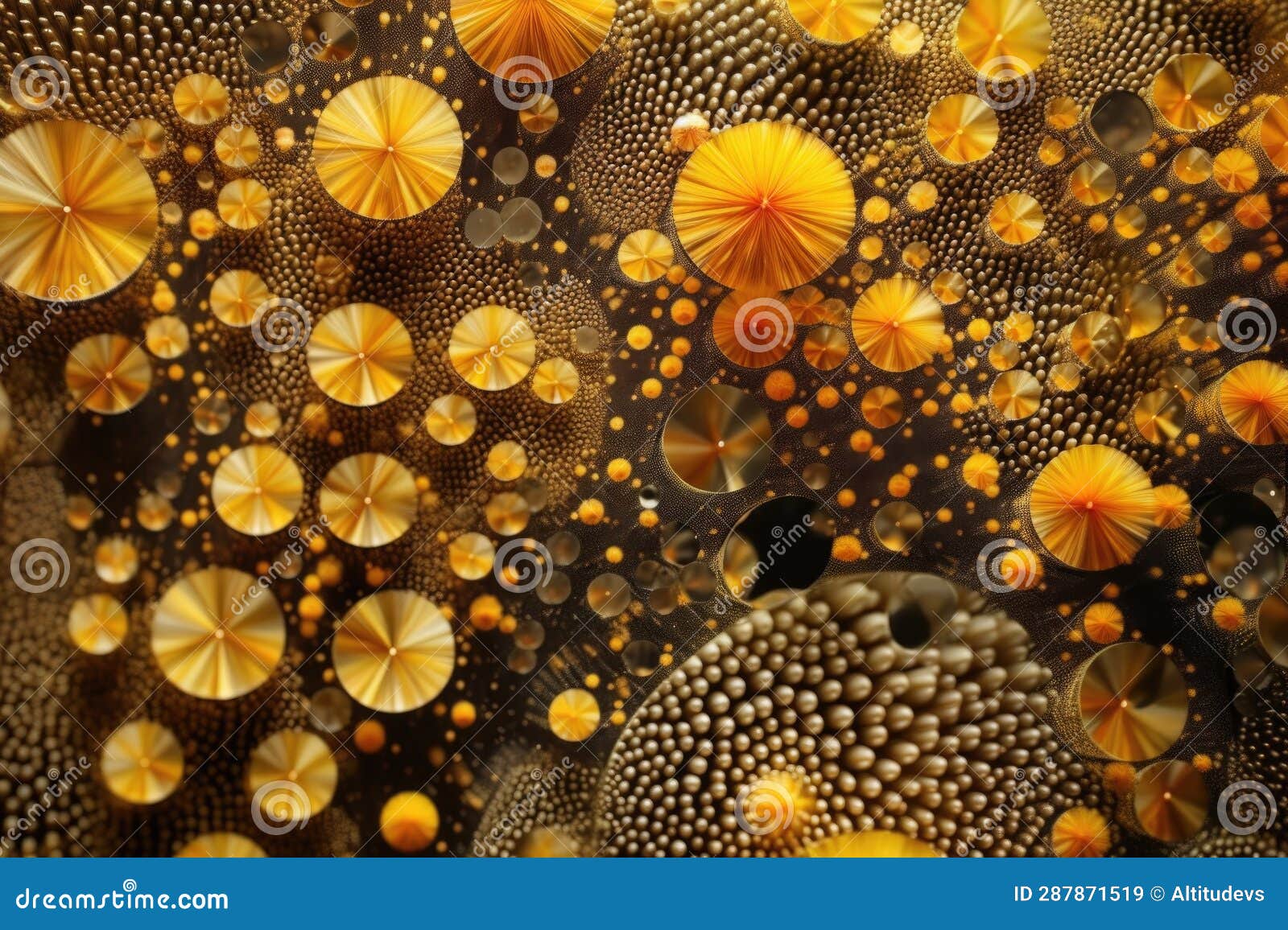 Pollen Grains on Glass Surface Creating Patterns Stock Image - Image of ...