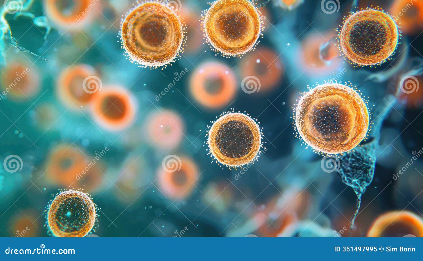 Pollen Grains Magnified Under Stock Illustration - Illustration of ...