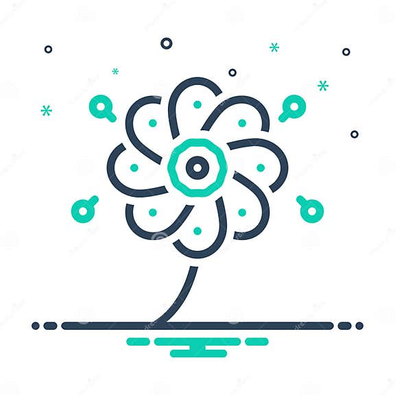 Mix Icon for Pollen, Pollination and Plant Stock Illustration ...