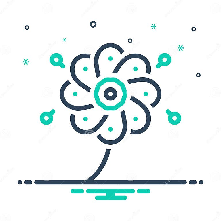 Mix Icon for Pollen, Pollination and Plant Stock Illustration ...