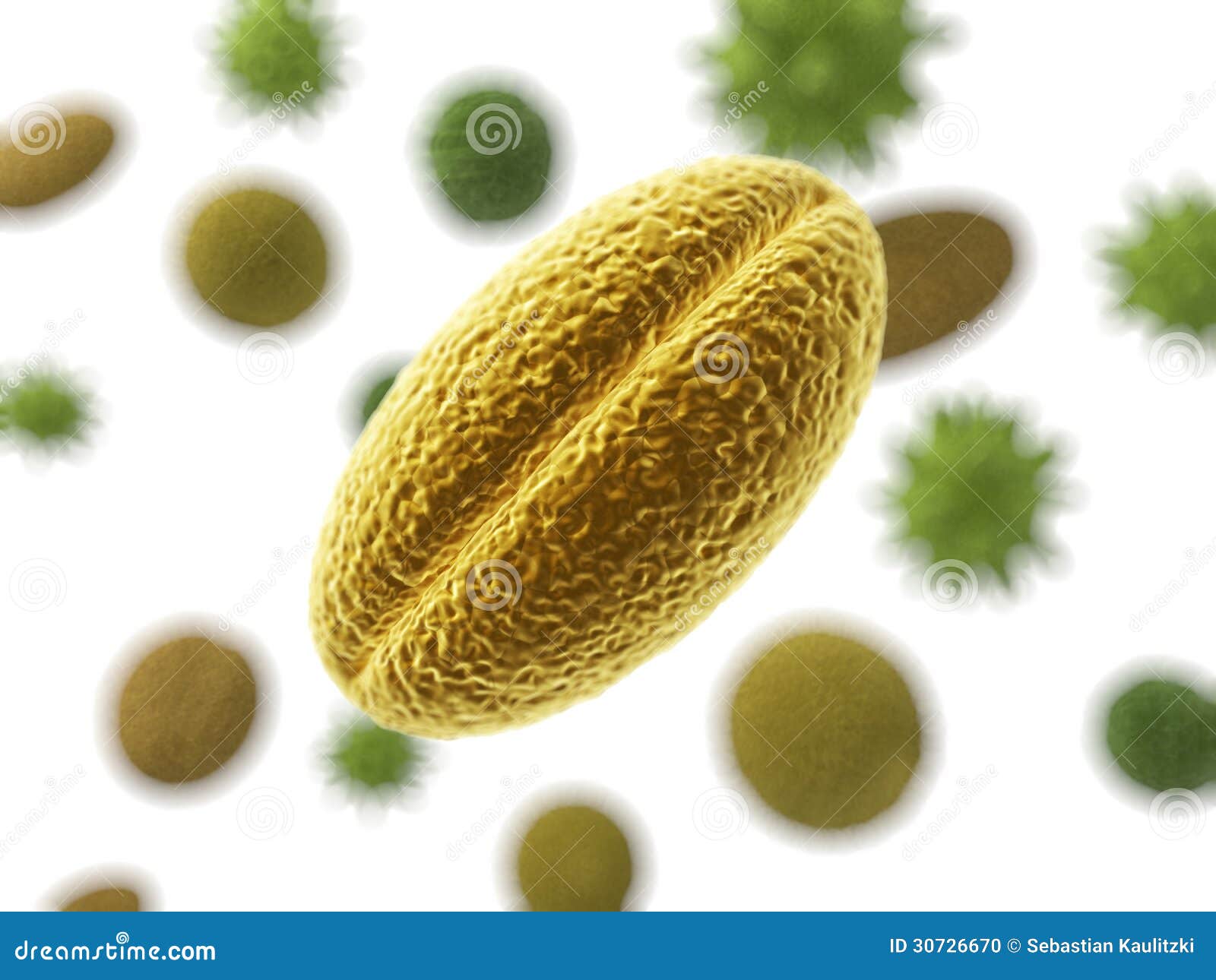Pollen Particles - Close Up Stock Illustration - Illustration of ...