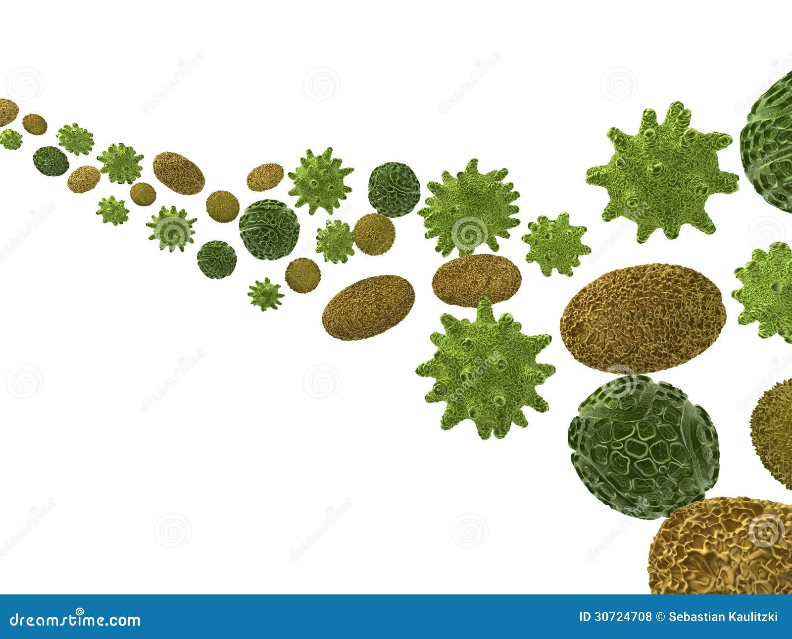 Pollen Particles - Close Up Stock Illustration - Illustration of ...
