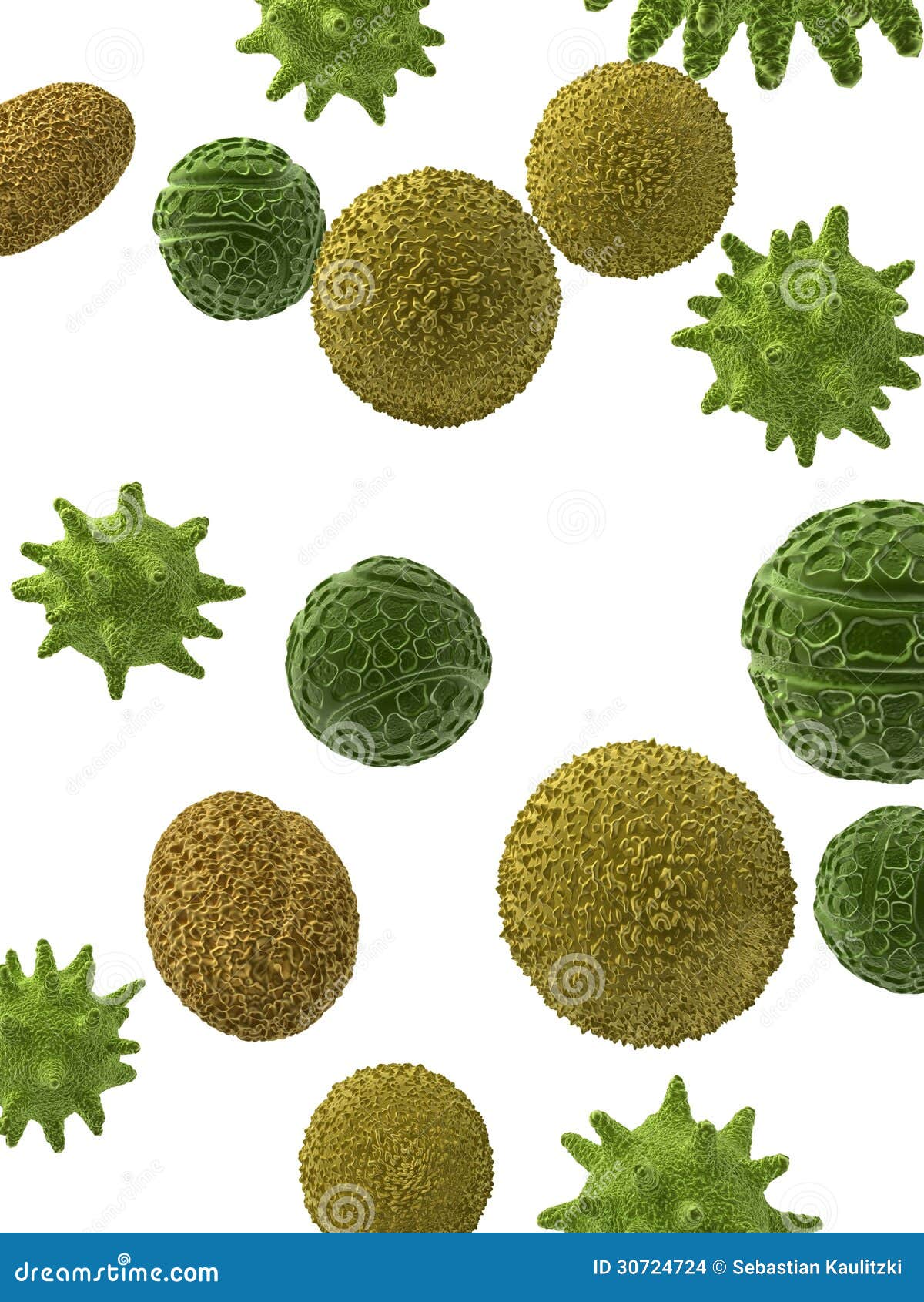 Pollen Particles - Close Up Stock Illustration - Illustration of ...