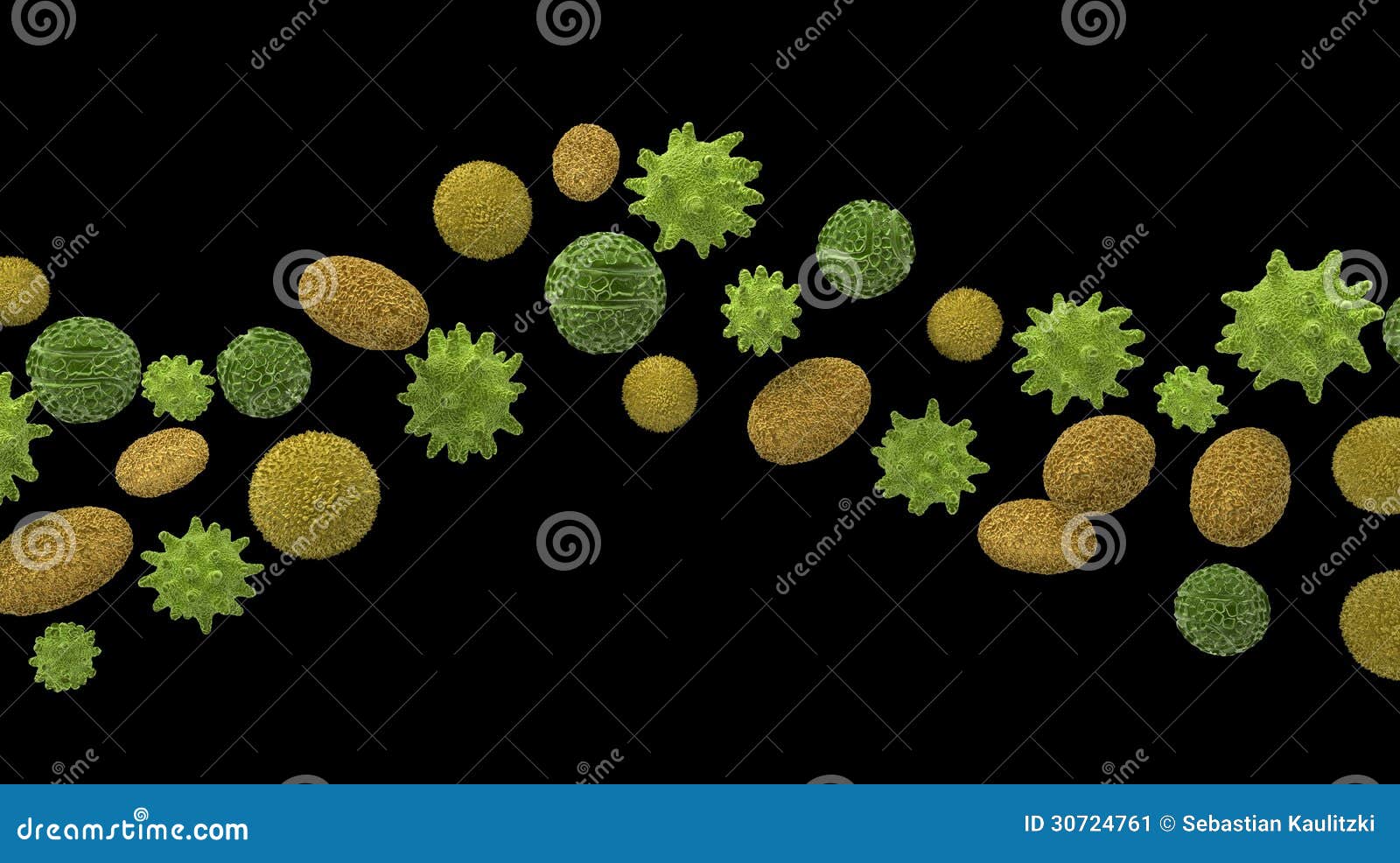 Pollen Particles - Close Up Stock Illustration - Illustration of pollen ...