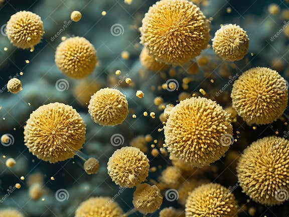 Pollen Particles Under Microscope Stock Photo - Image of honeycomb ...