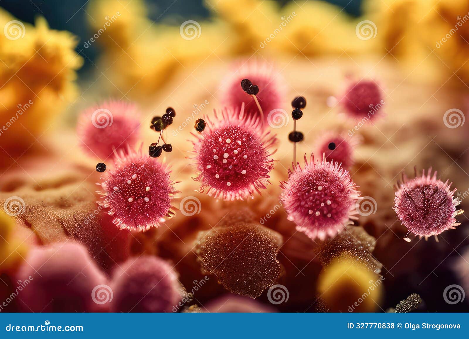 Pollen Particles Under Microscope Stock Photo - Image of beehive ...