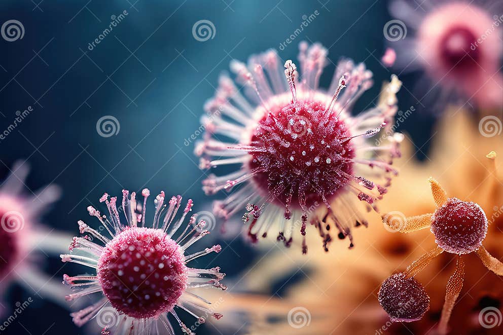 Pollen Particles Under Microscope Stock Image - Image of closeup ...
