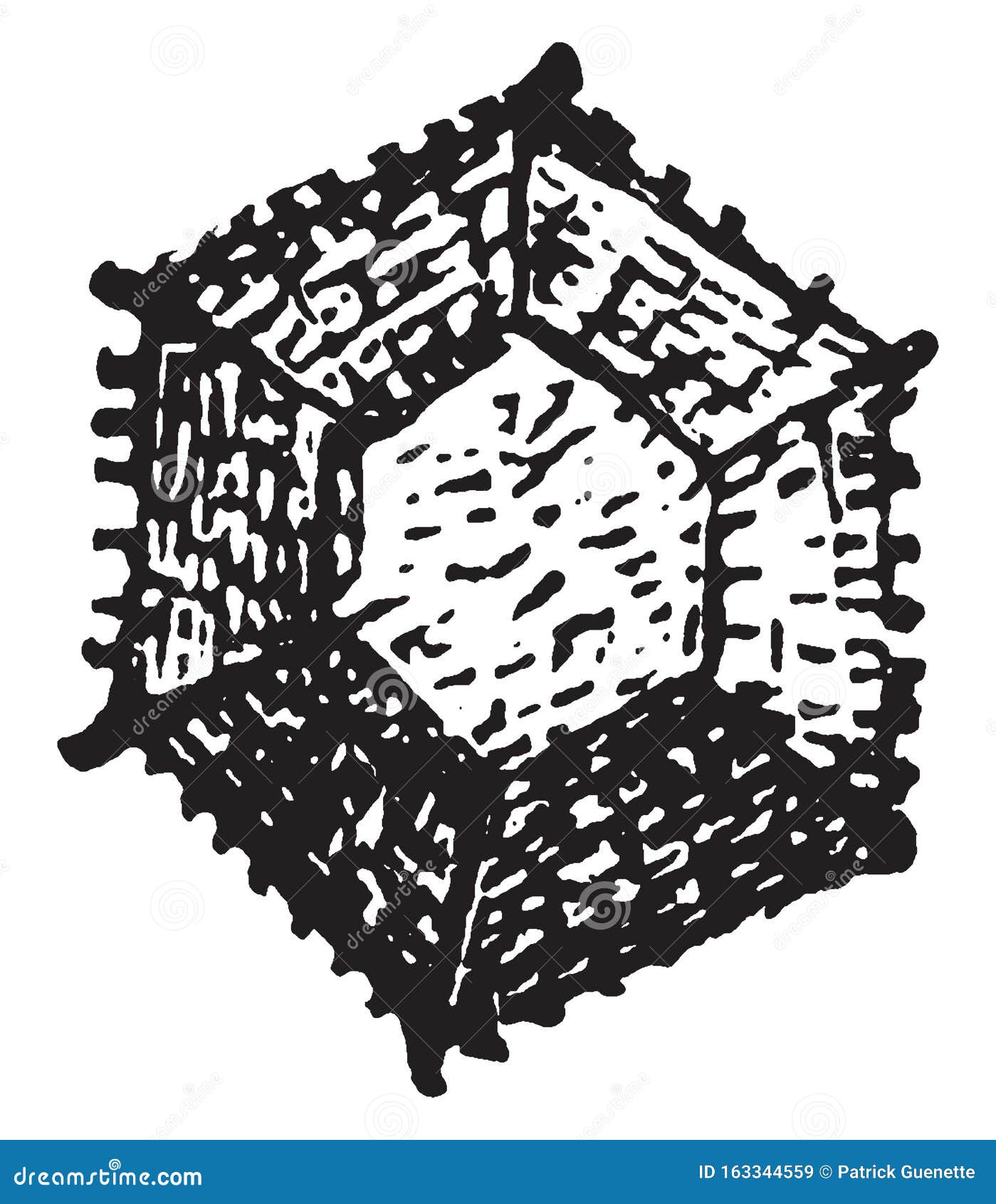 Pollen Vintage Illustration Cartoon Vector | CartoonDealer.com #163343761