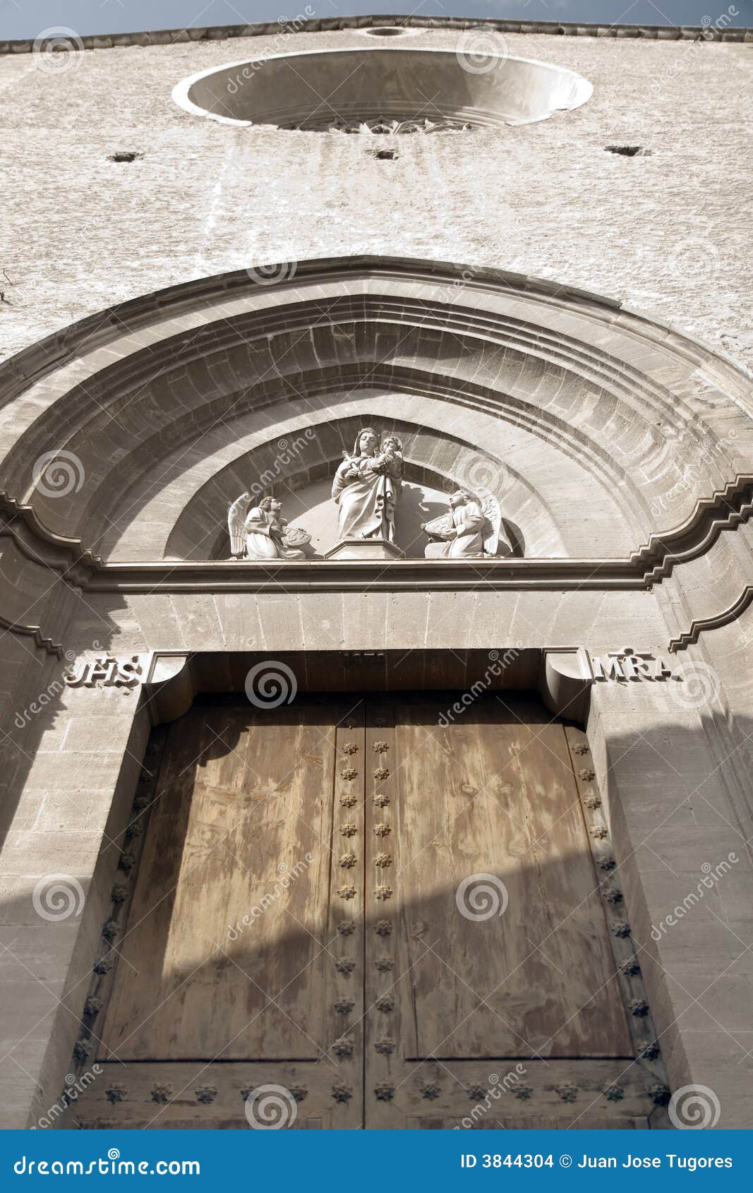 Pollensa Church Facade stock photo. Image of door, concept - 3844304