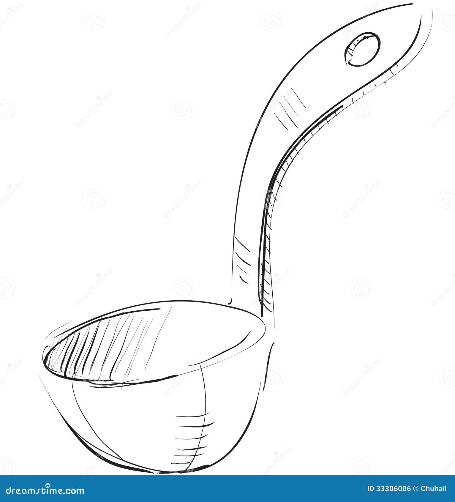 Pollepel stock illustratie. Illustration of tekening - 33306006
