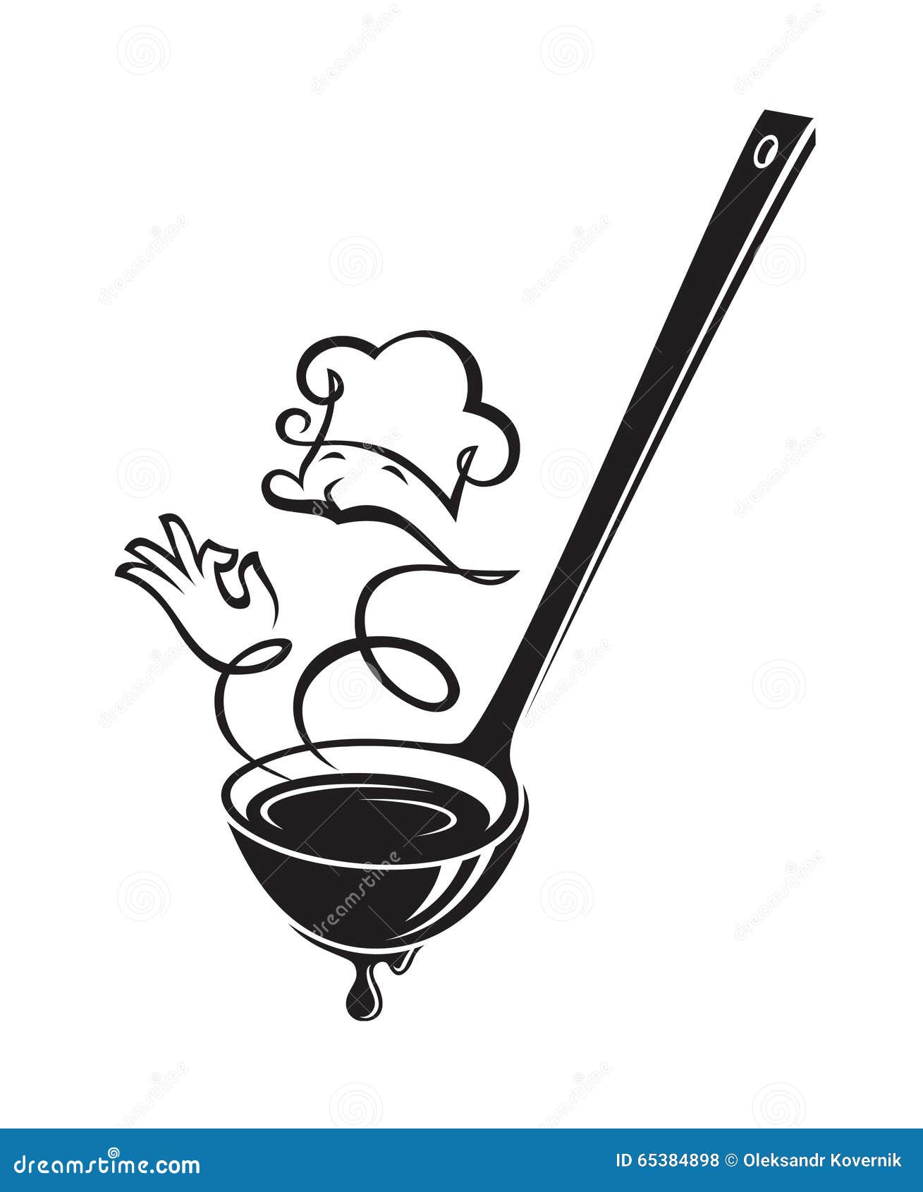 Pollepel en stoom vector illustratie. Illustration of apparatuur - 65384898