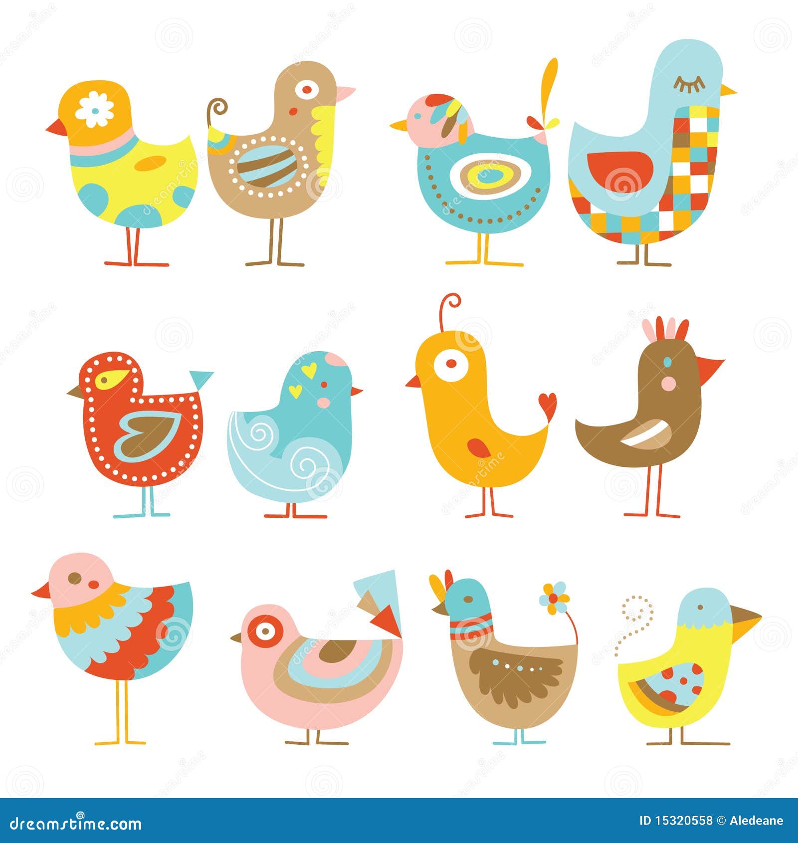 Polli svegli illustrazione vettoriale. Illustrazione di bello - 15320558