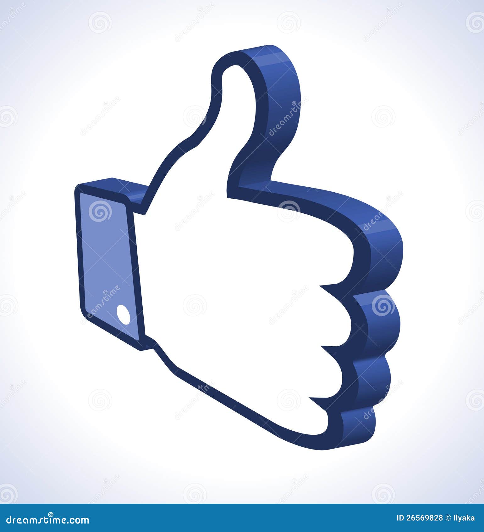 Pollice 3d in su illustrazione vettoriale. Illustrazione di barretta ...