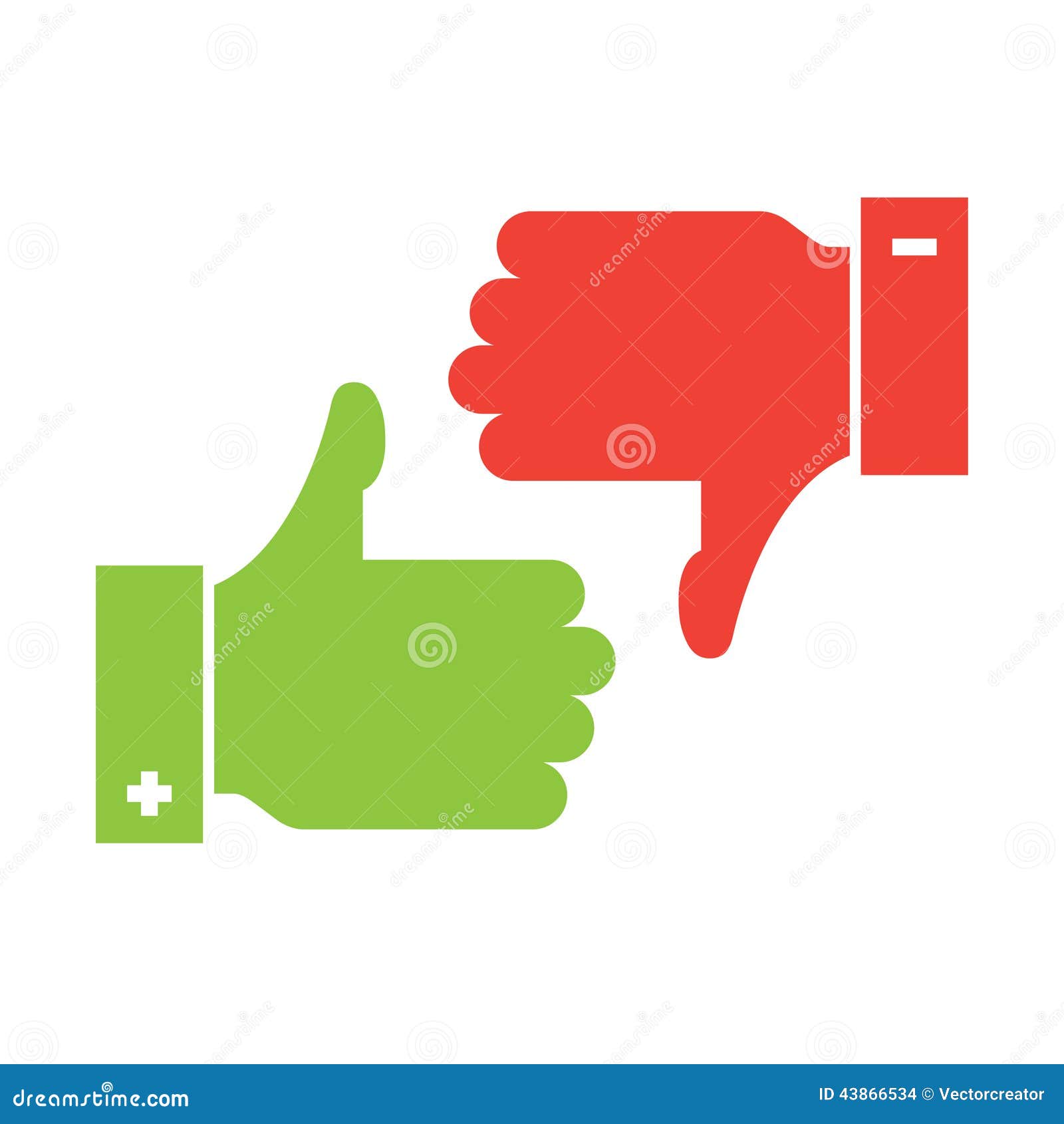 Pollice Alto E Del Pollice Icone Giù Illustrazione Vettoriale ...