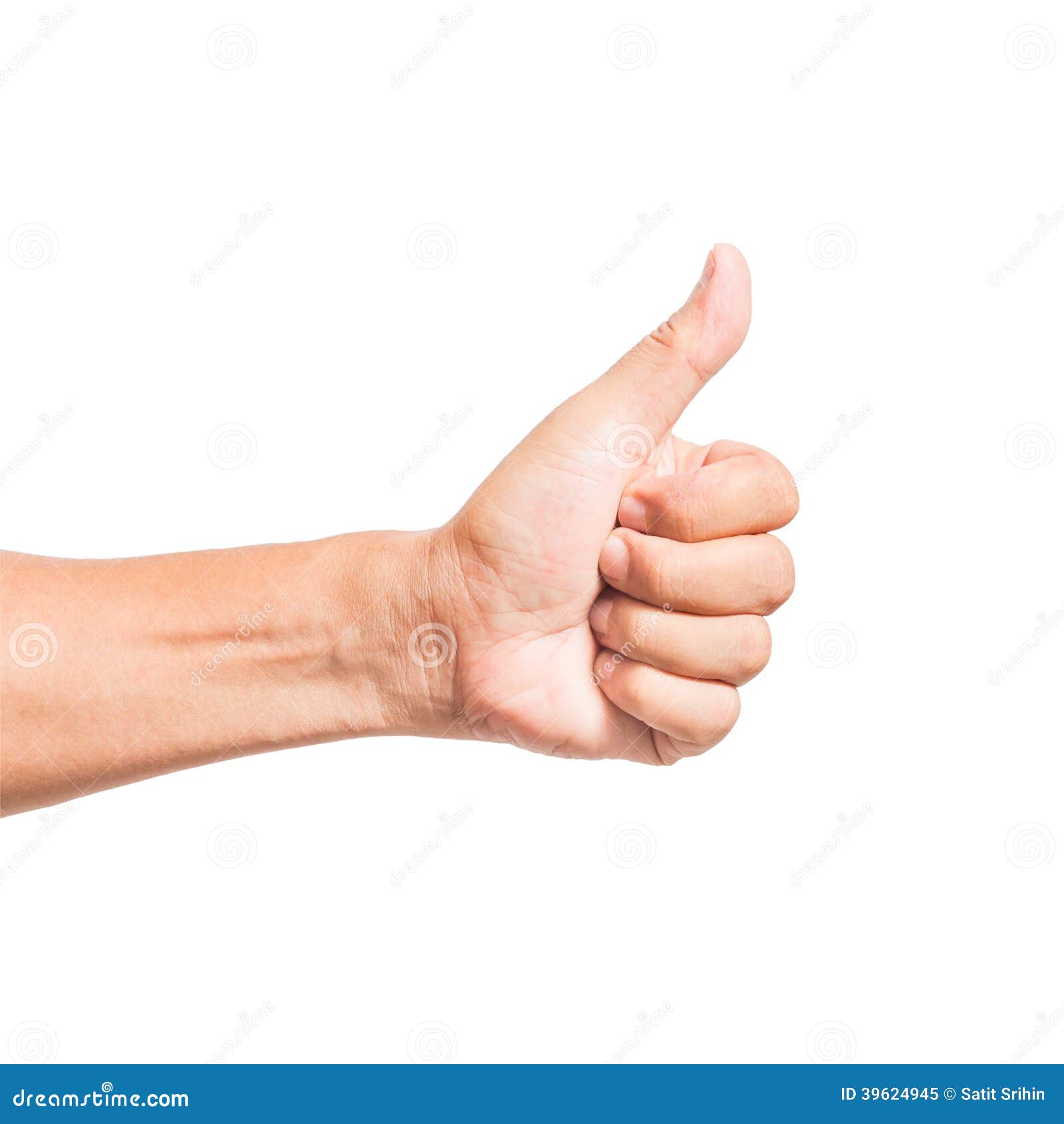 Pollice Della Mano Su Come Il Concetto Isolato Immagine Stock ...