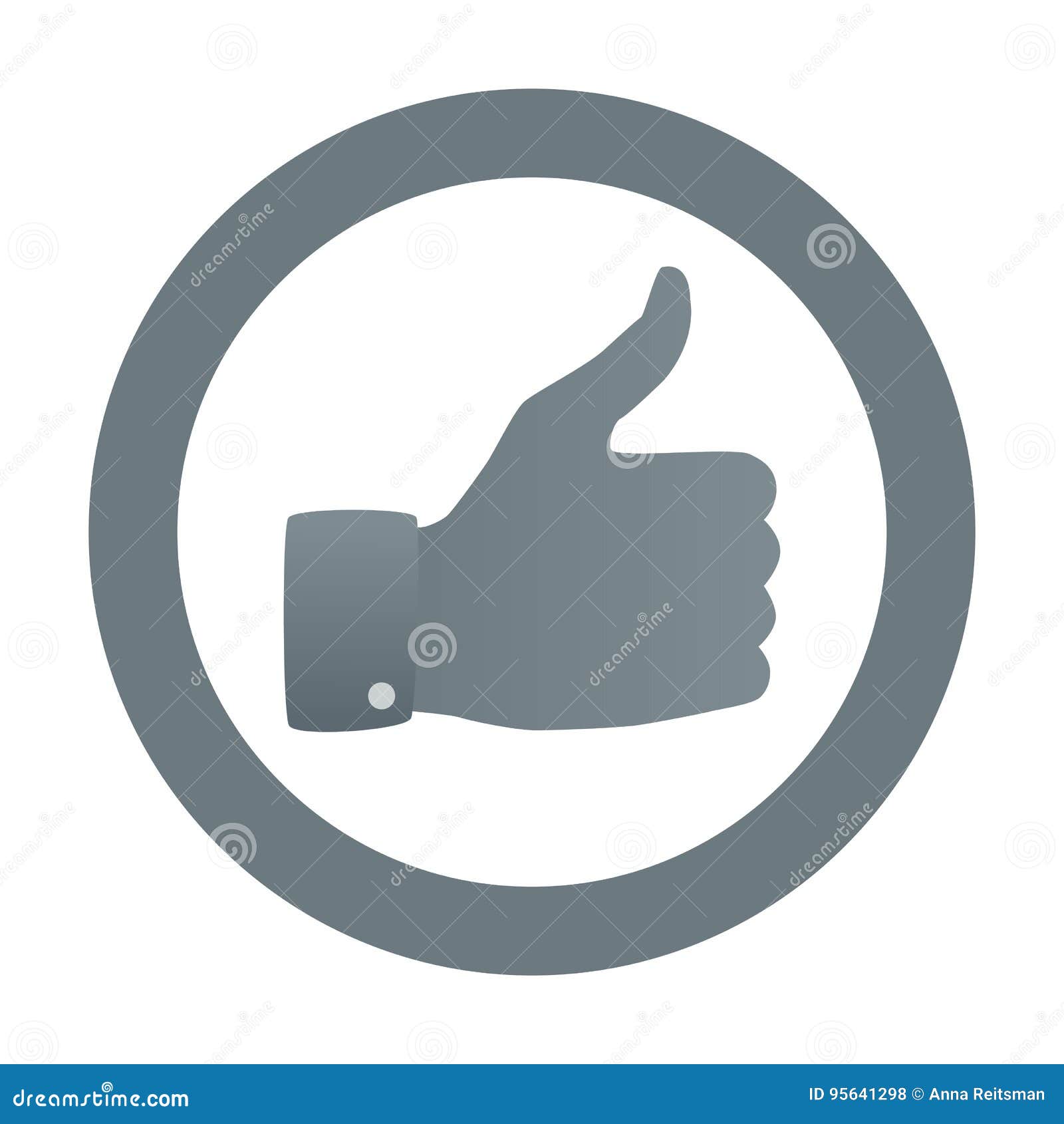 Pollice Di Vettore Sul Simbolo Illustrazione di Stock - Illustrazione ...