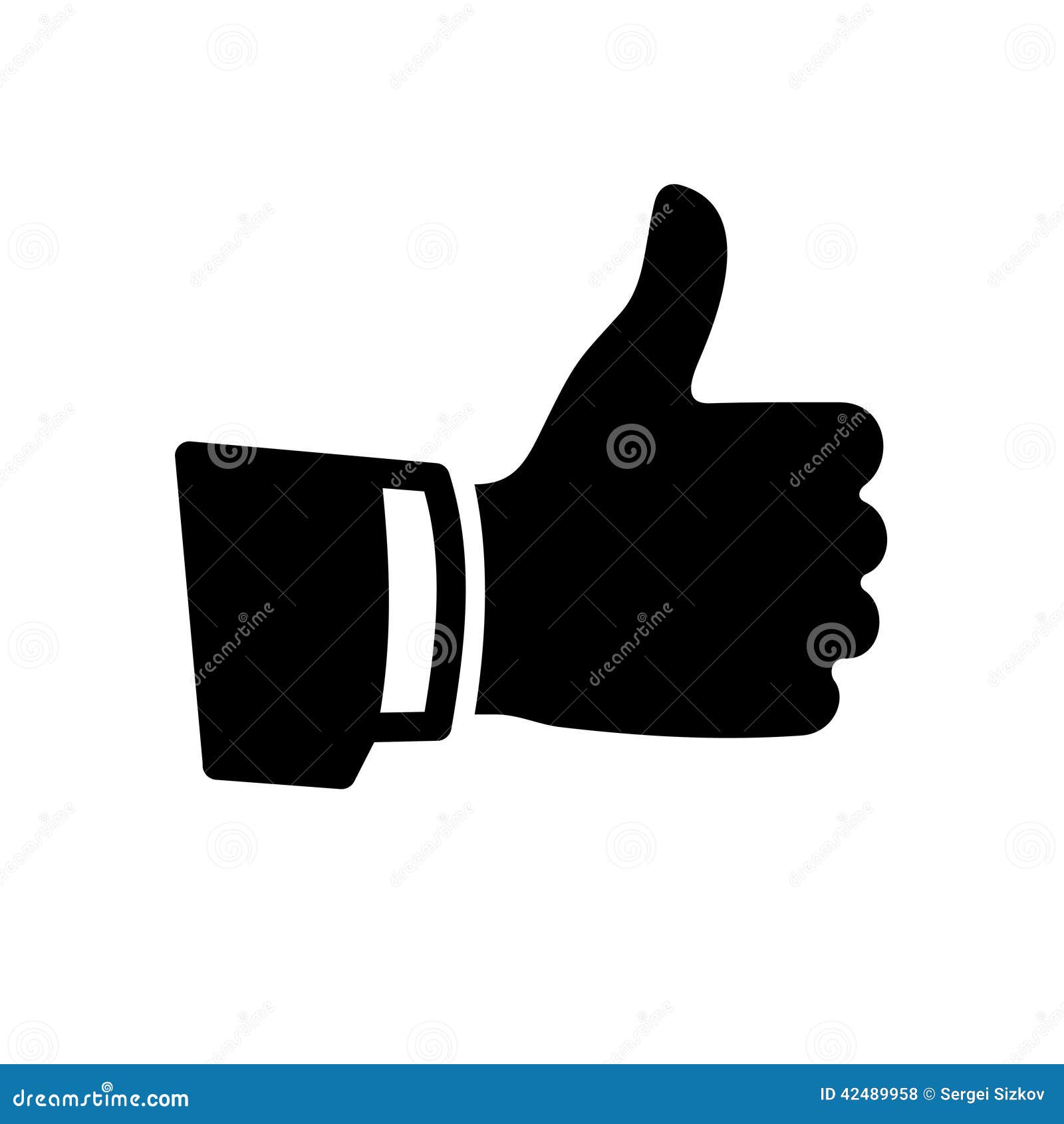 Pollice Nero Di Vettore Sull'icona Illustrazione Vettoriale ...