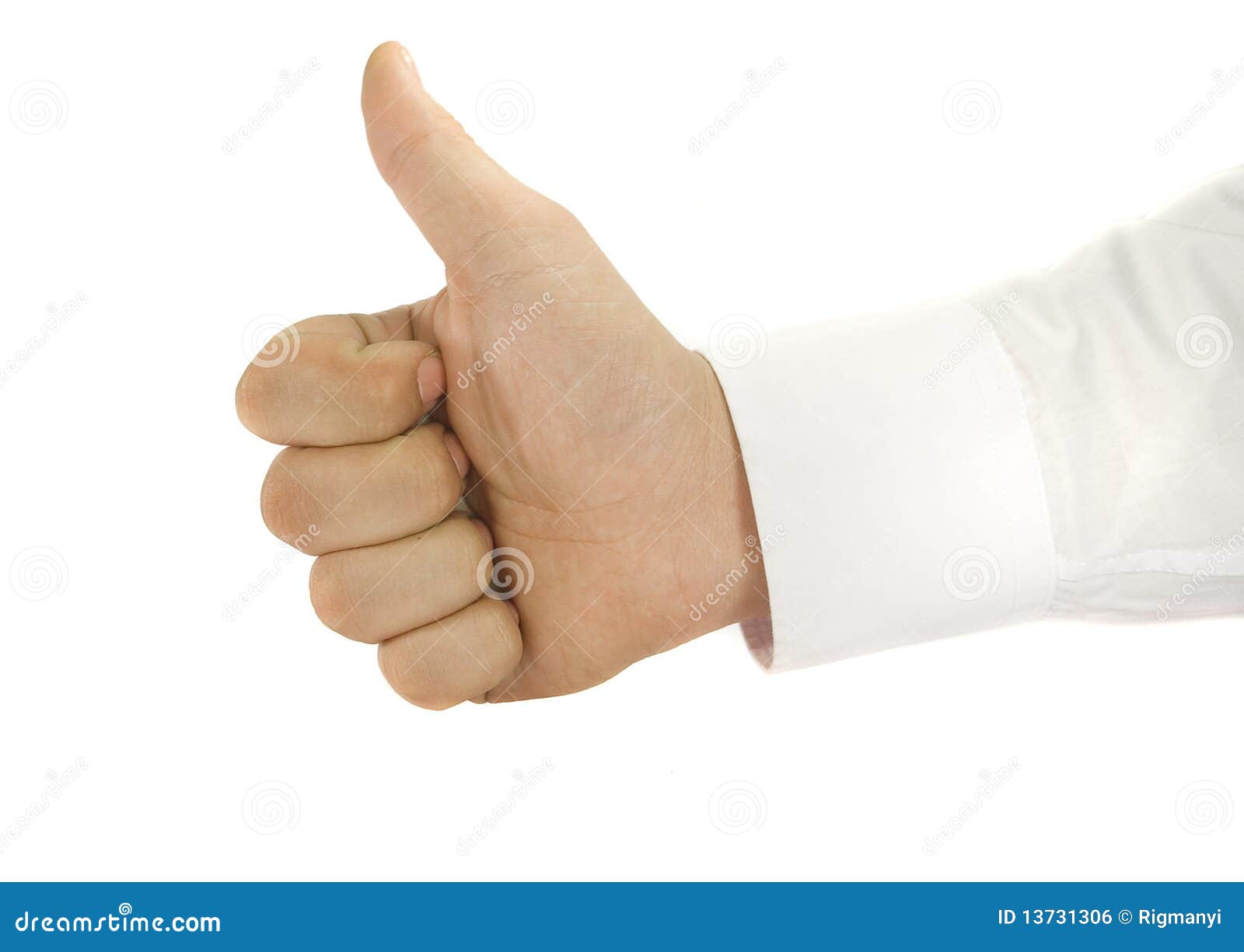 Pollice in su fotografia stock. Immagine di bianco, pollice - 13731306