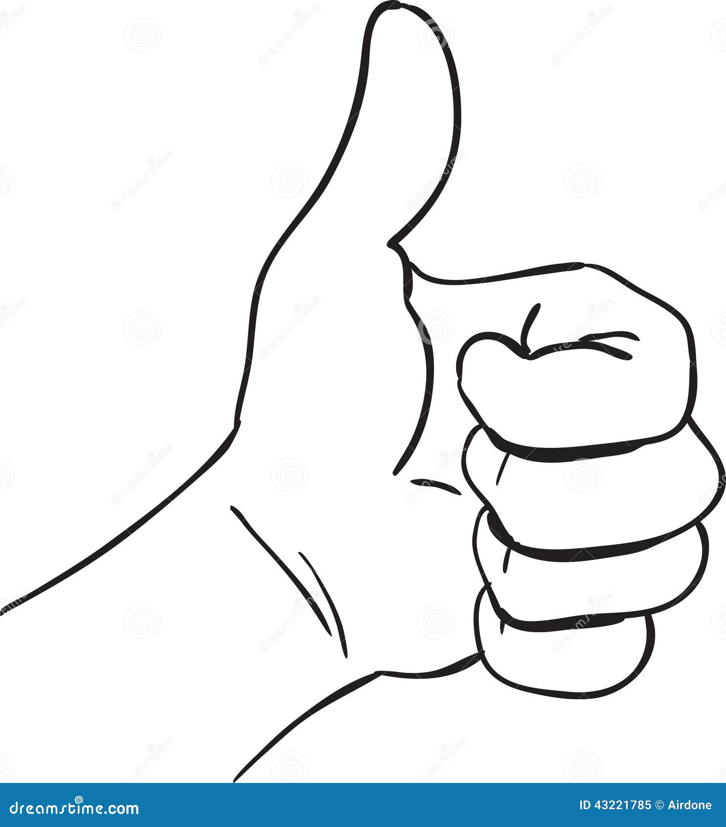 Pollice in su illustrazione vettoriale. Illustrazione di accosenta ...