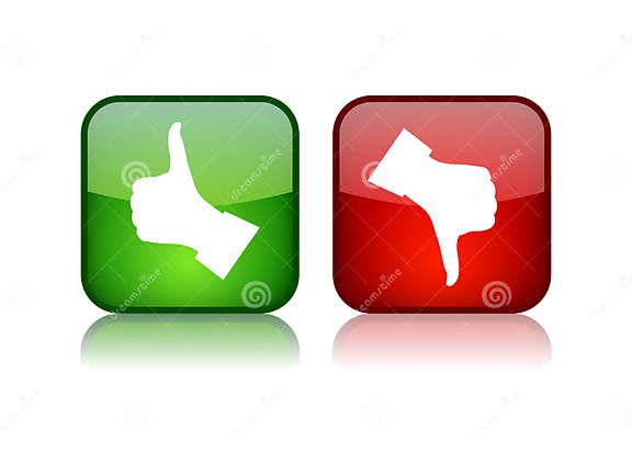 Pollice su e giù illustrazione vettoriale. Illustrazione di come - 26119860