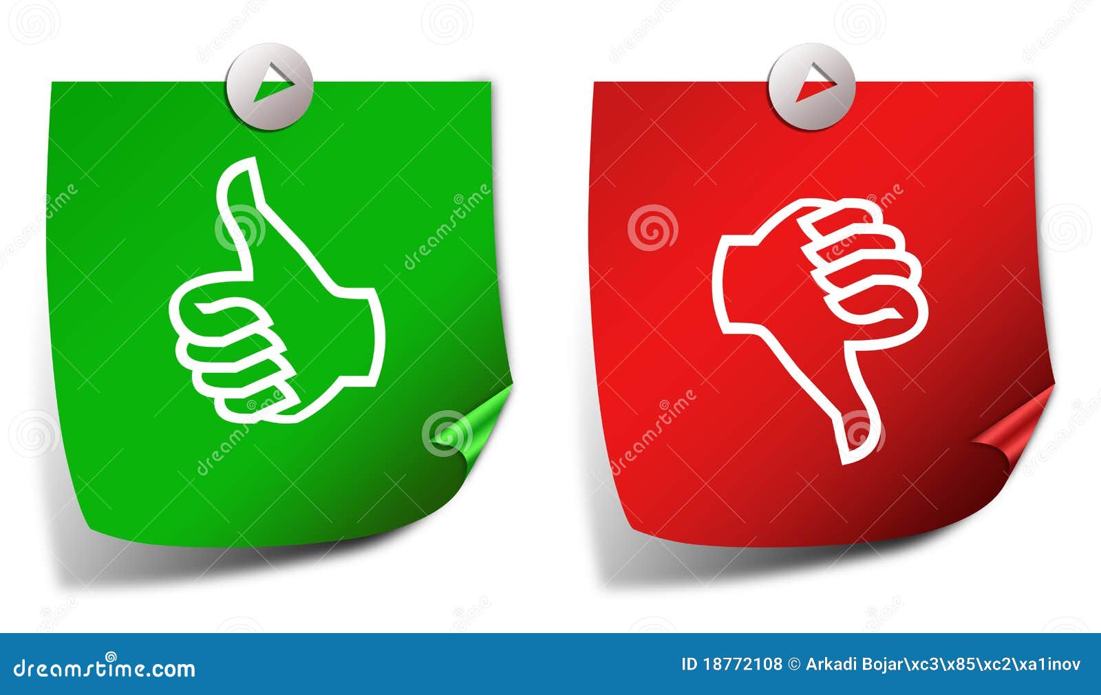 Pollice in su giù illustrazione di stock. Illustrazione di basso - 18772108