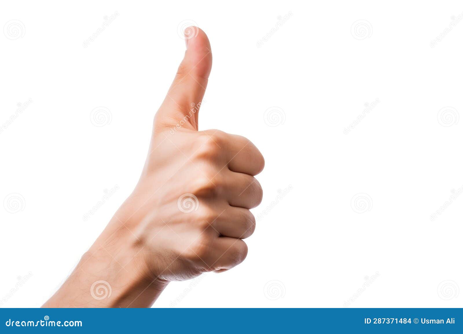 Pollice in Su, Isolato Su Uno Sfondo Trasparente. Ai Illustrazione di ...