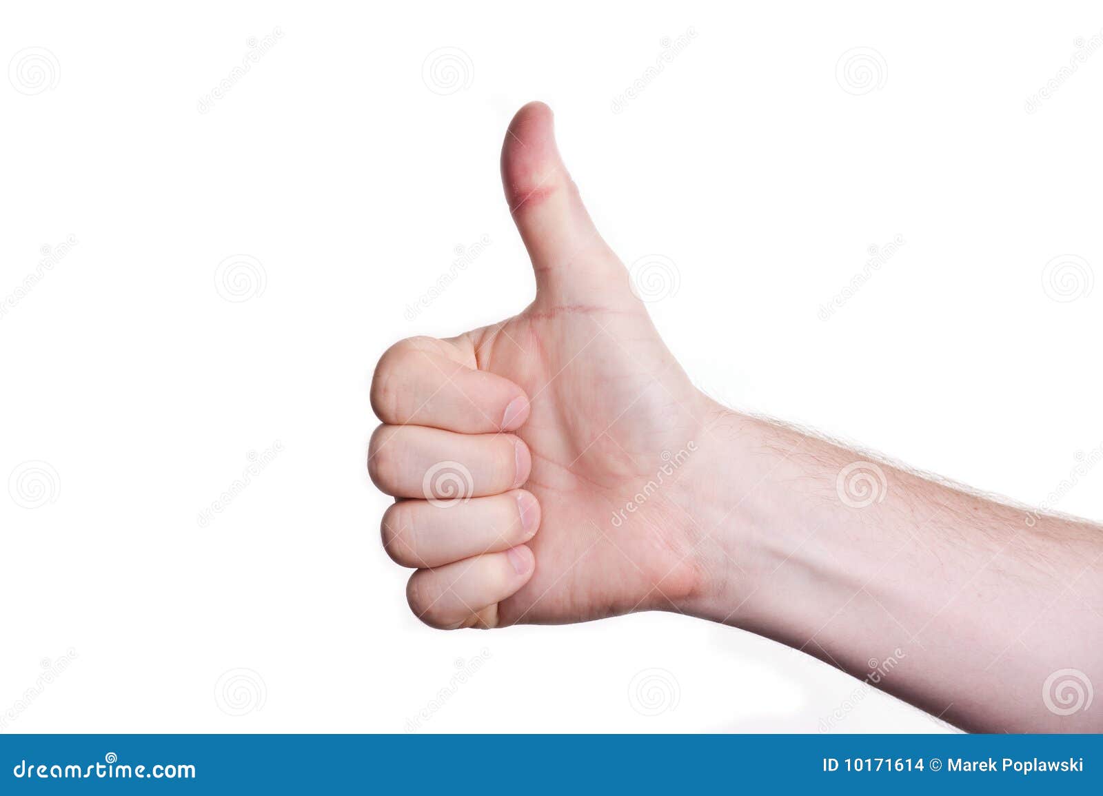 Pollice sul segno fotografia stock. Immagine di membro - 10171614