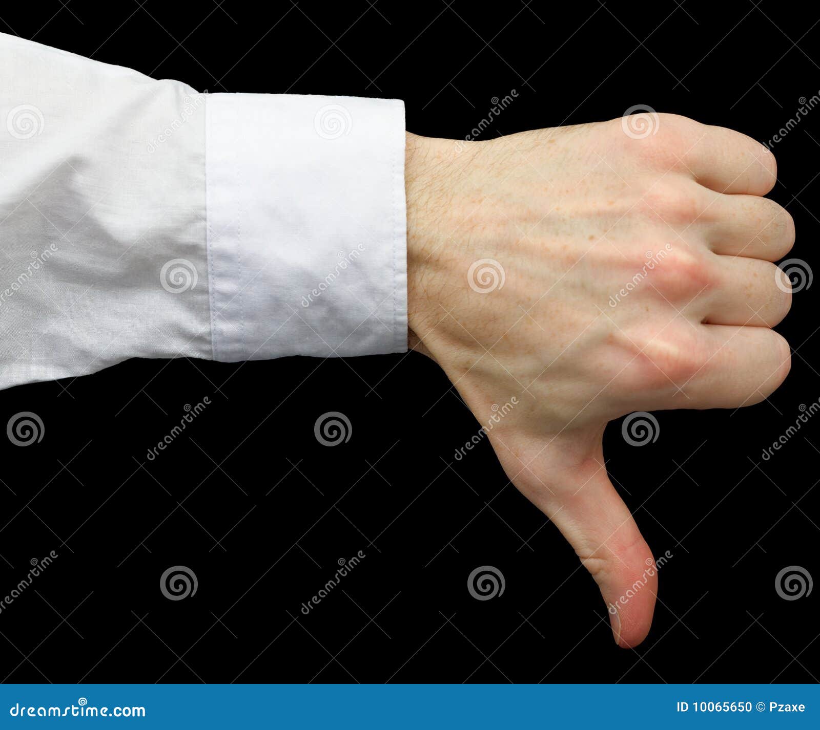 Pollice verso il basso fotografia stock. Immagine di colore - 10065650