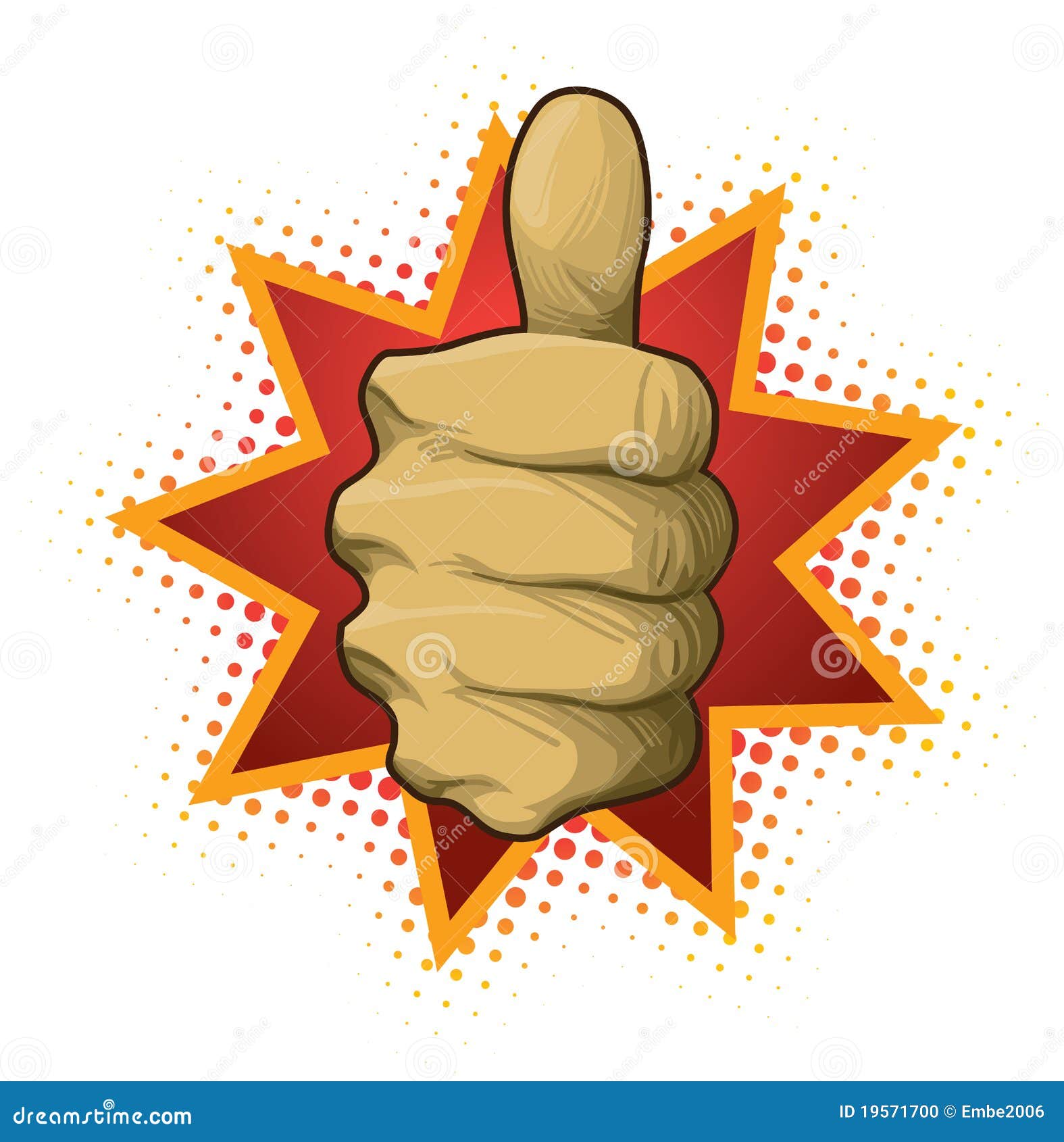 Pollice In Su Arte Vettoriale