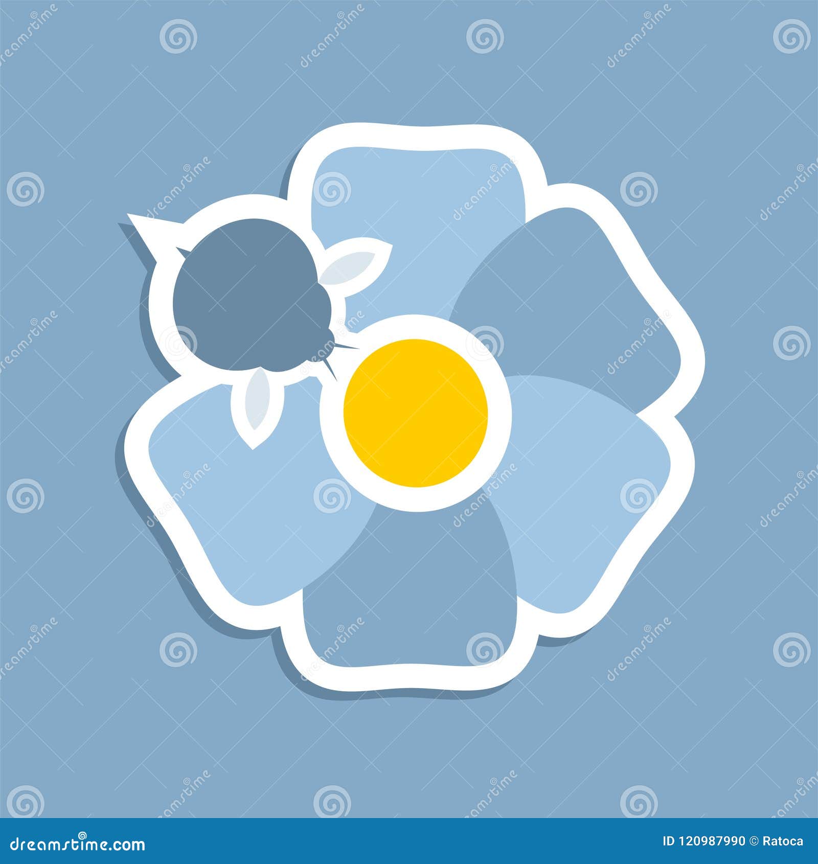 Pollination flower icon stock vector. Illustration of vector - 120987990