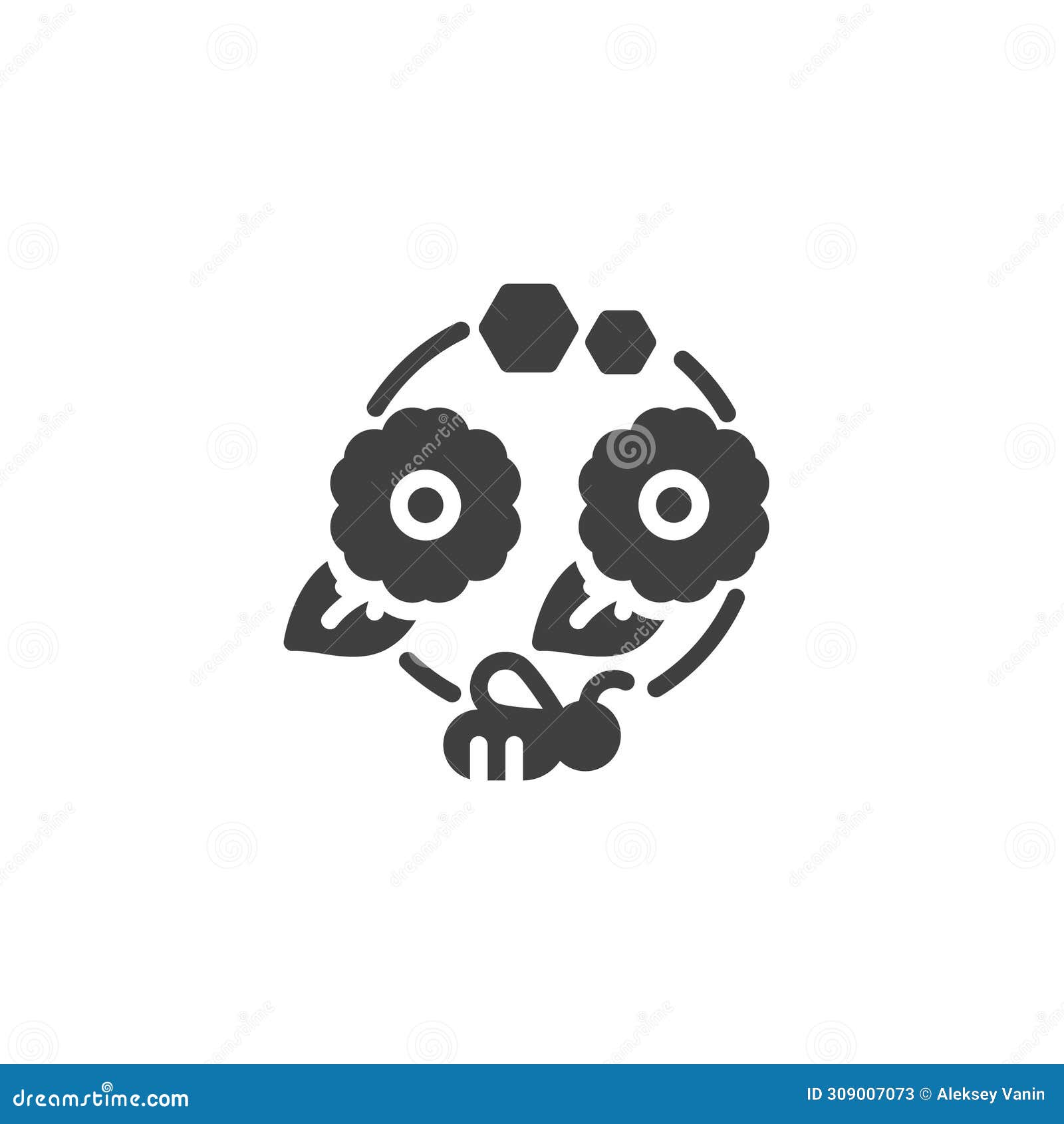 Plants Pollination Process Line Icon Cartoon Vector | CartoonDealer.com ...