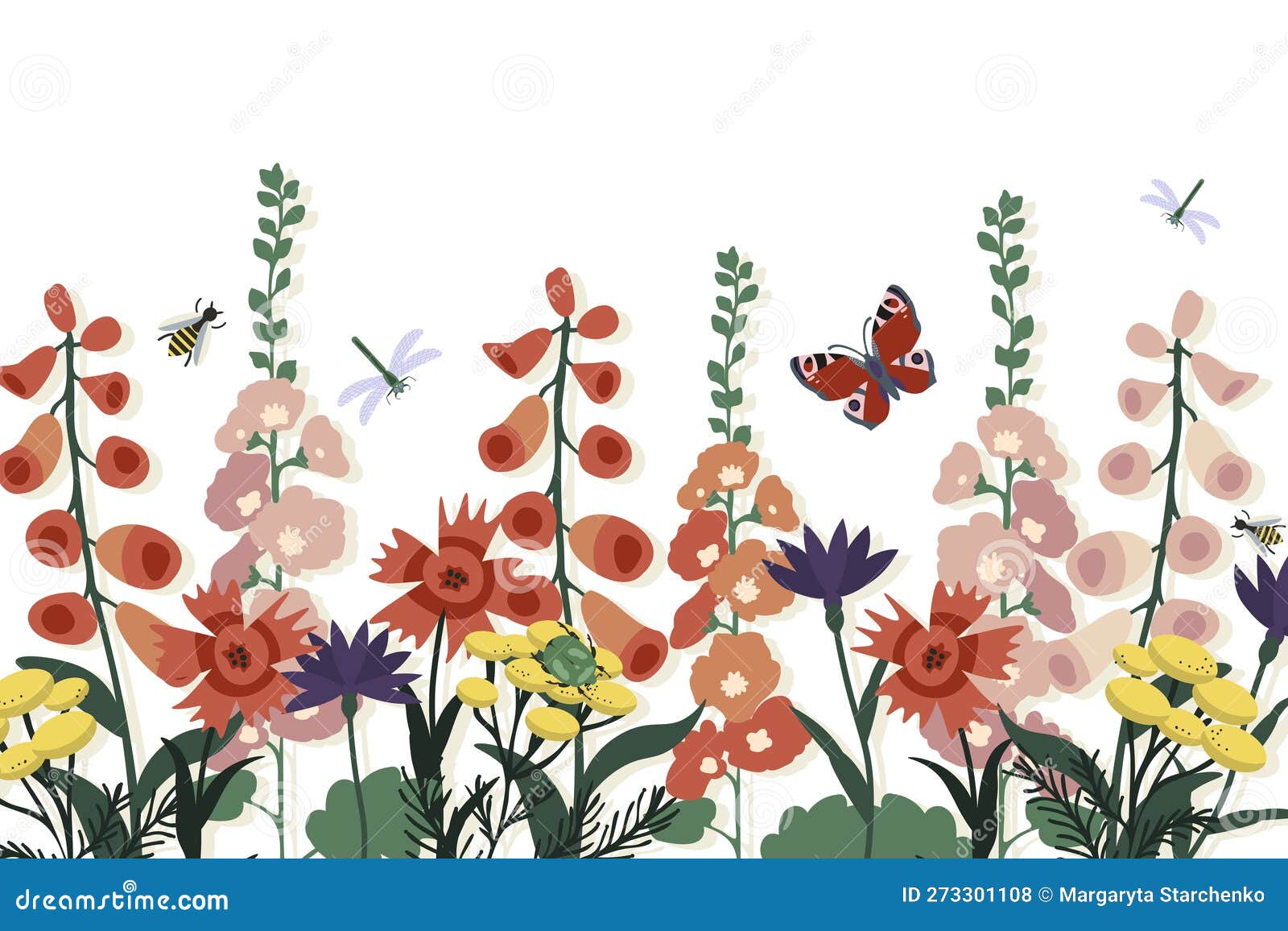 Pollinator Garden With Beehive, Surrounded By Flowering Plants Royalty ...