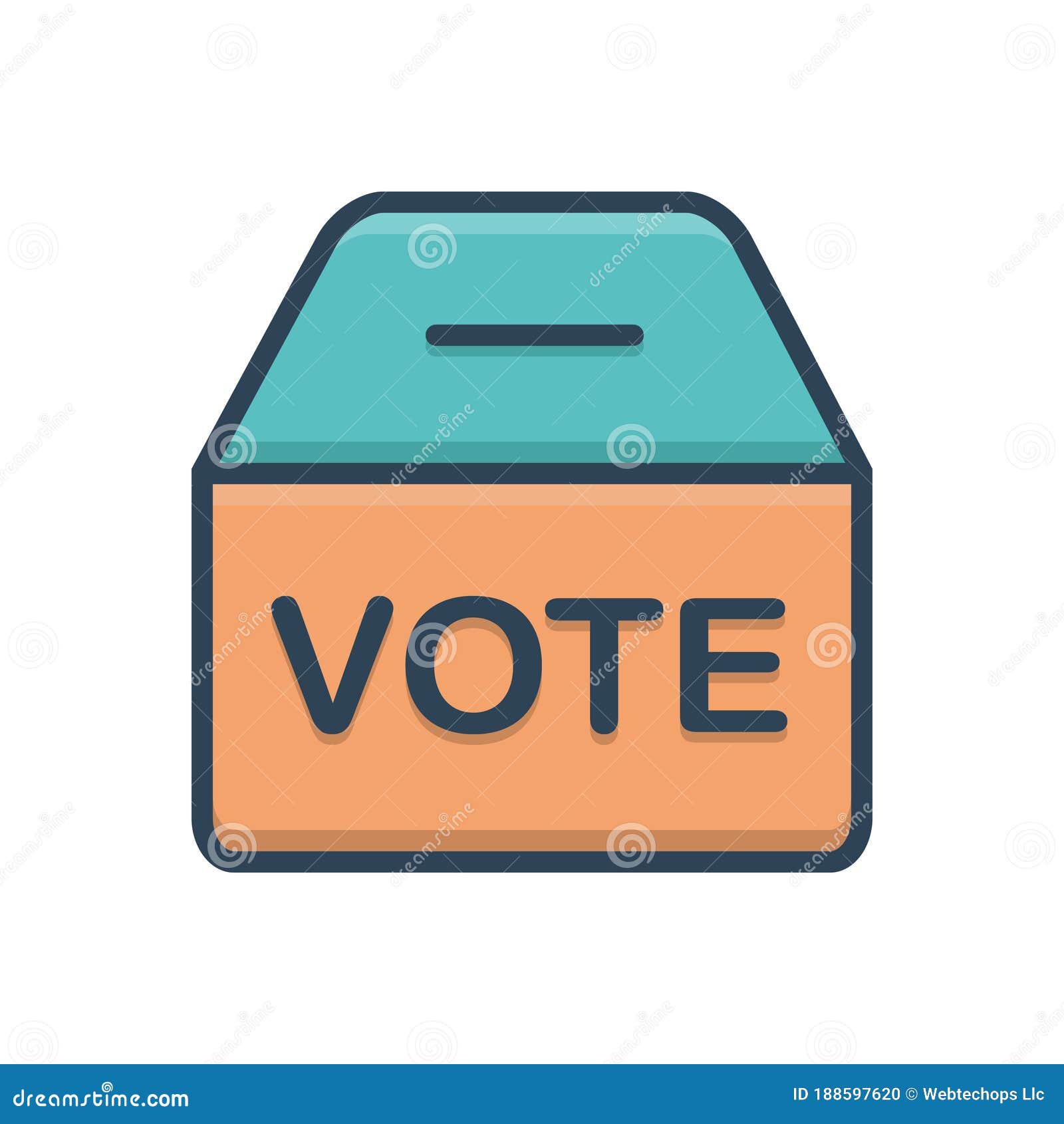 Color Illustration Icon for Polling Box, Voting and Ballot Stock ...