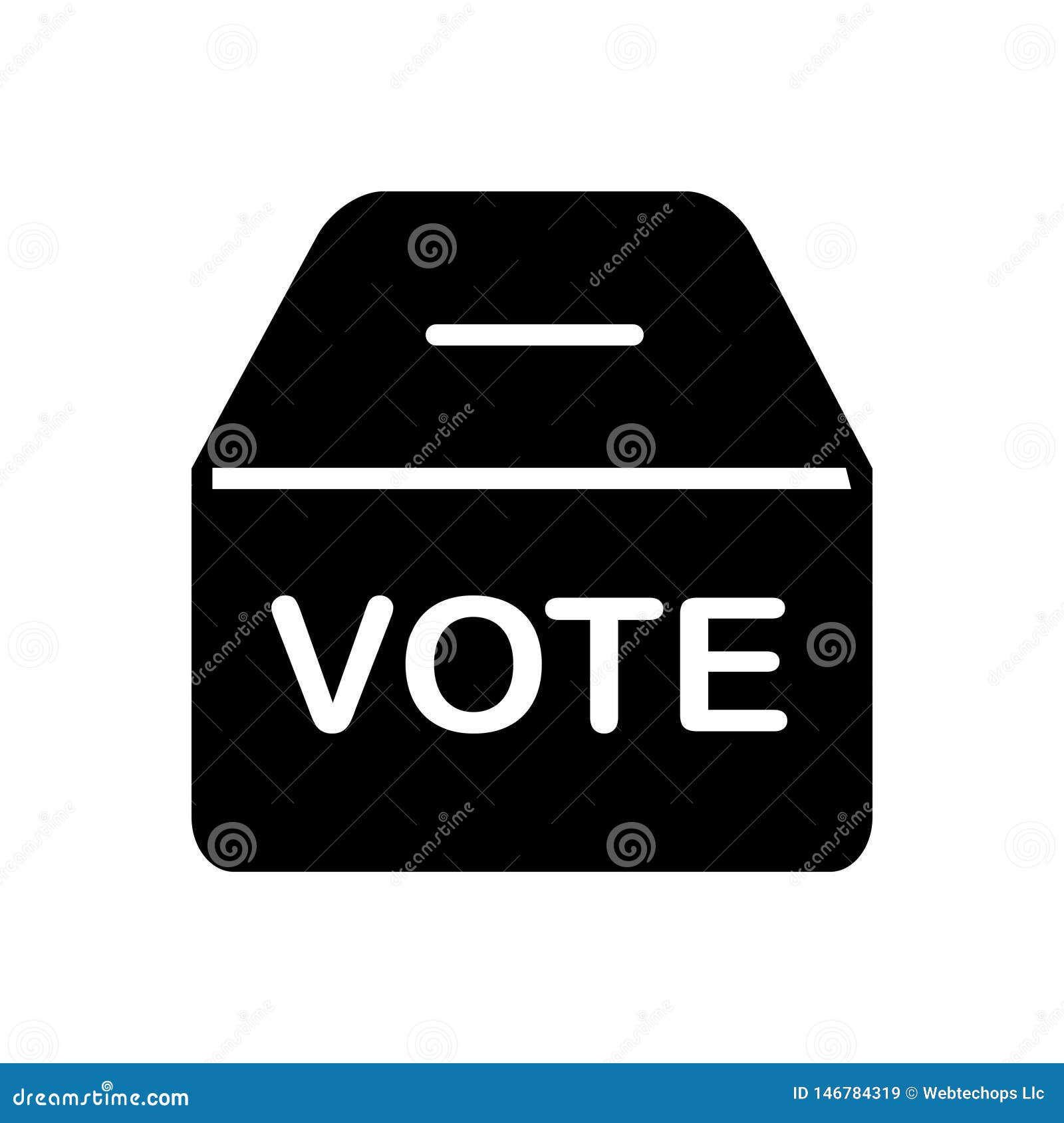 Black Solid Icon for Polling Box, Voting and Ballot Stock Vector ...