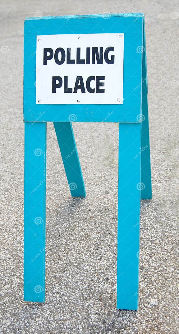 Polling place sign stock image. Image of politics, poll - 12389755