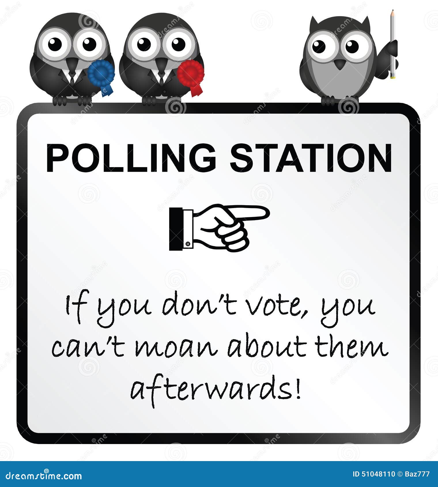 Polling Station Sign stock illustration. Illustration of congress ...