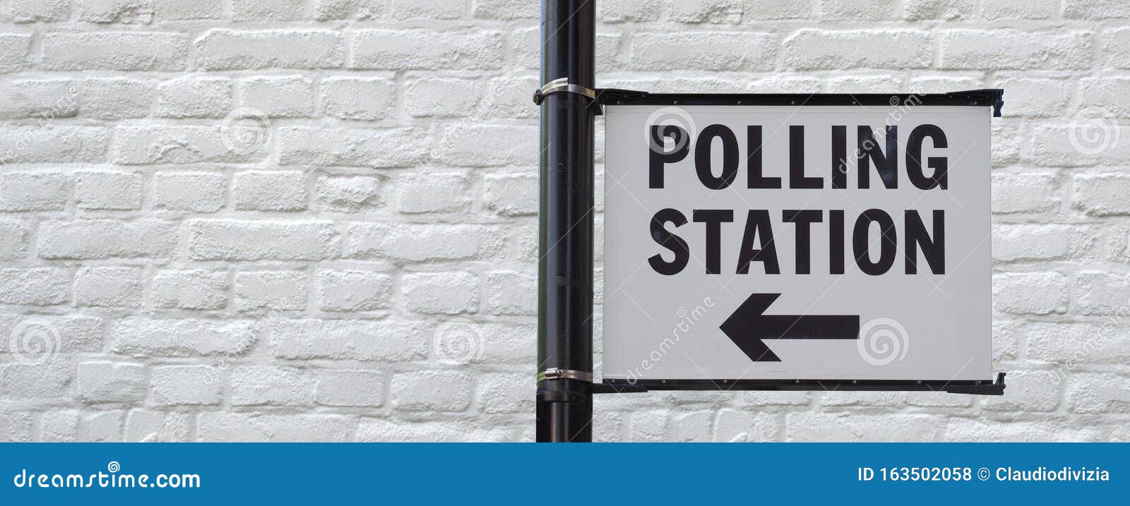Polling station sign stock photo. Image of england, polling - 163502058