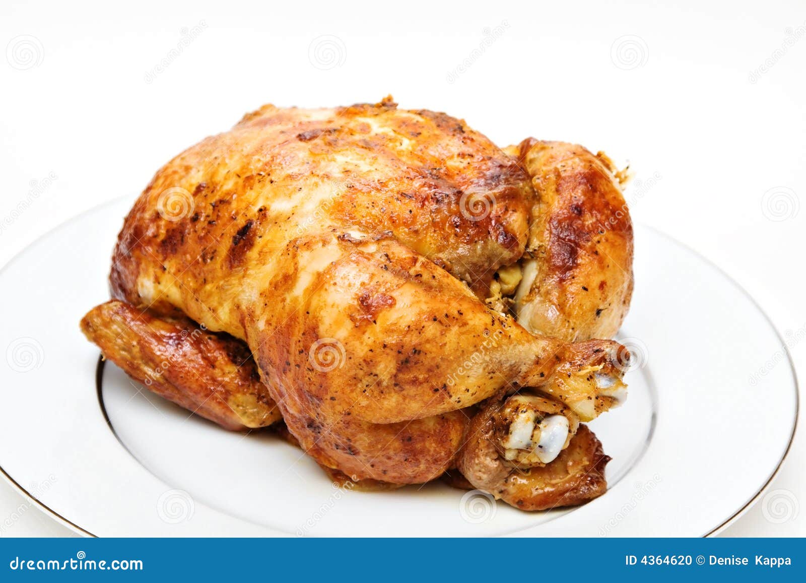 Pollo asado entero foto de archivo. Imagen de servido - 4364620