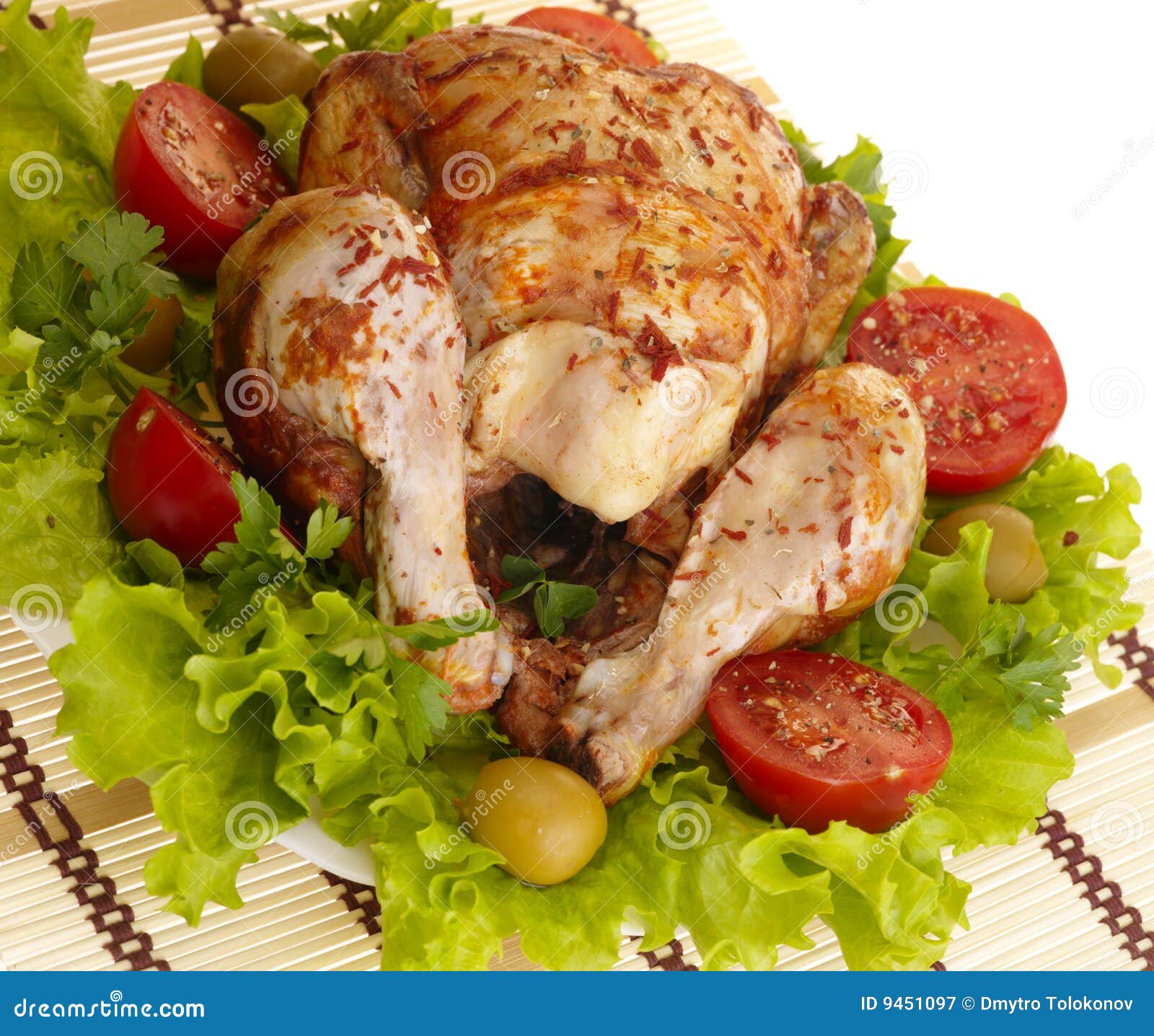 Pollo asado a la parilla imagen de archivo. Imagen de jugoso - 9451097