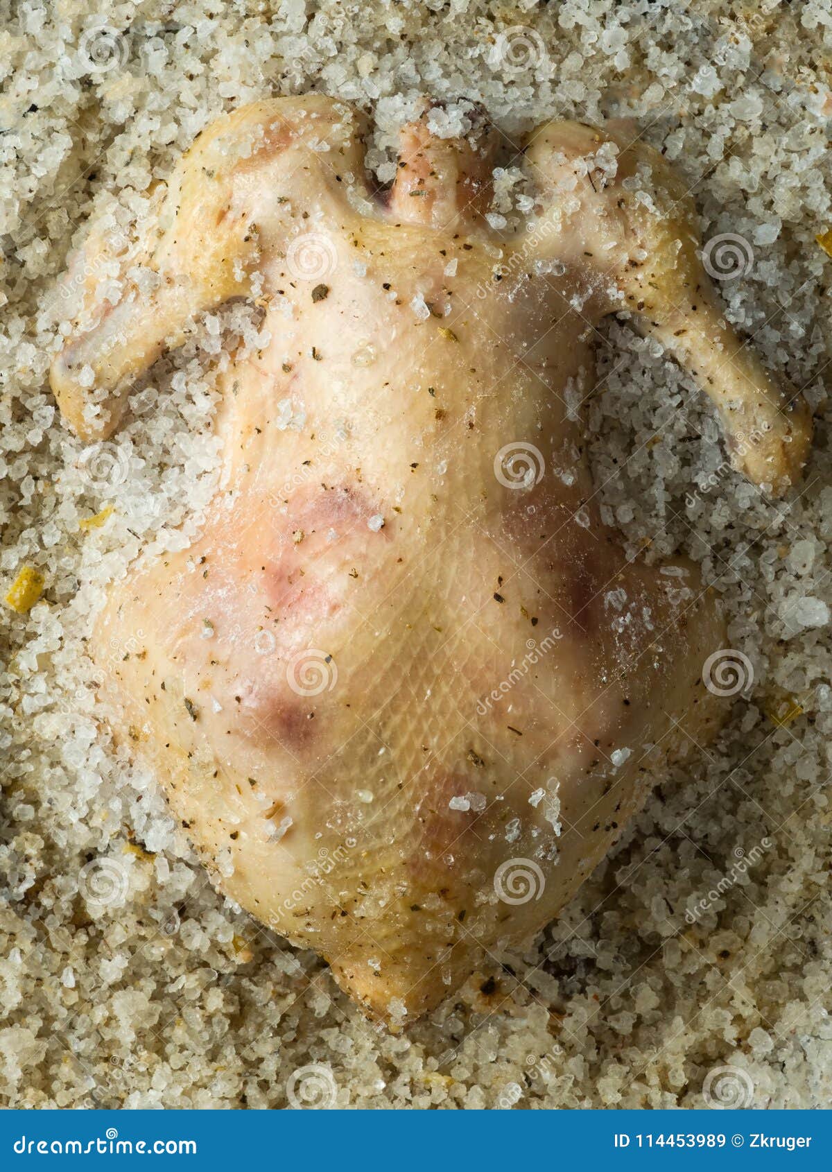 Pollo Cocido De La Corteza De La Sal Imagen de archivo - Imagen de ...